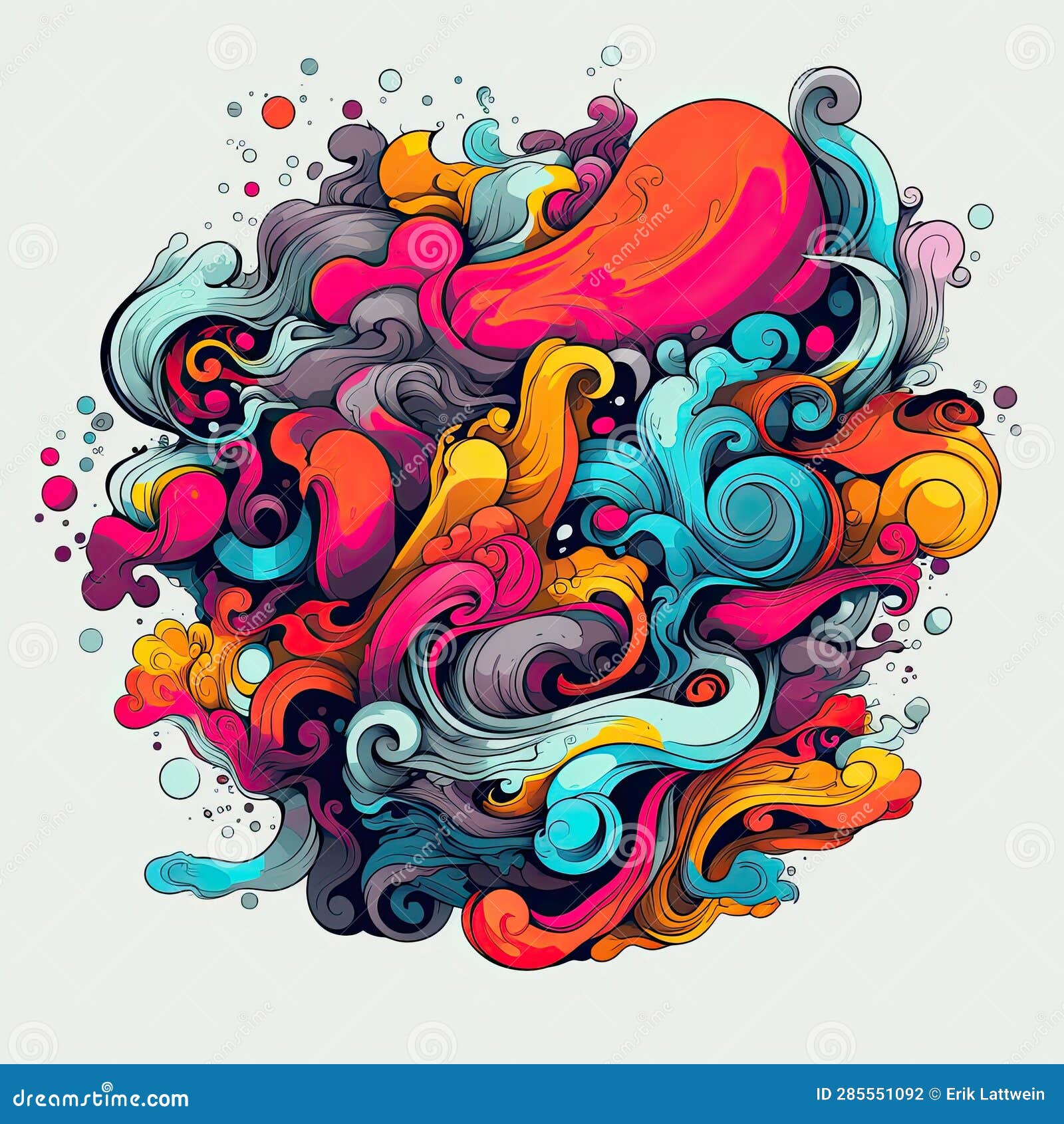 Colorful Pattern Clip Art or T-Shirt Design Stock Illustration ...