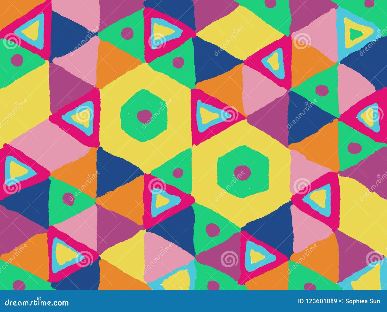 Colorful Pattern Design for Carpet and Blanket Stock Illustration ...
