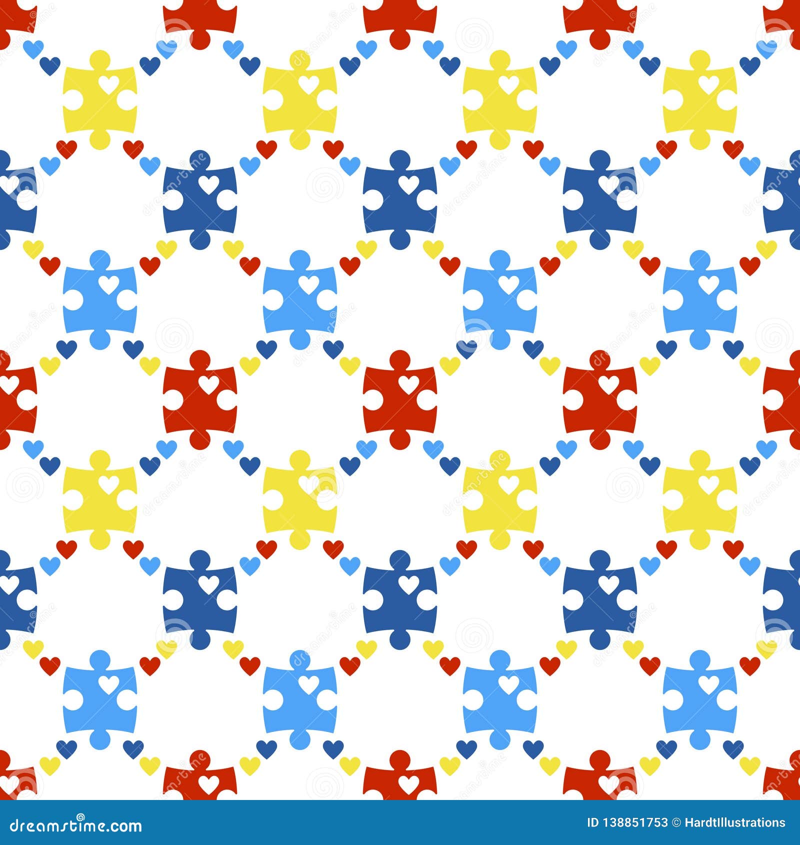 Autism Awareness Seamless Pattern Stock Vector - Illustration of ...