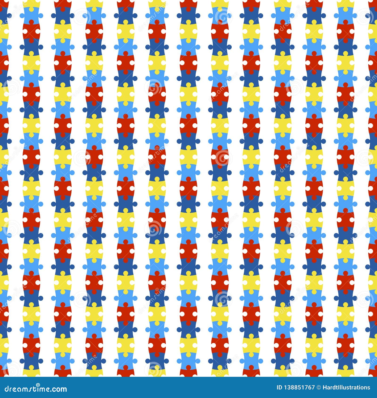 Autism Awareness Seamless Pattern Stock Vector - Illustration of ...