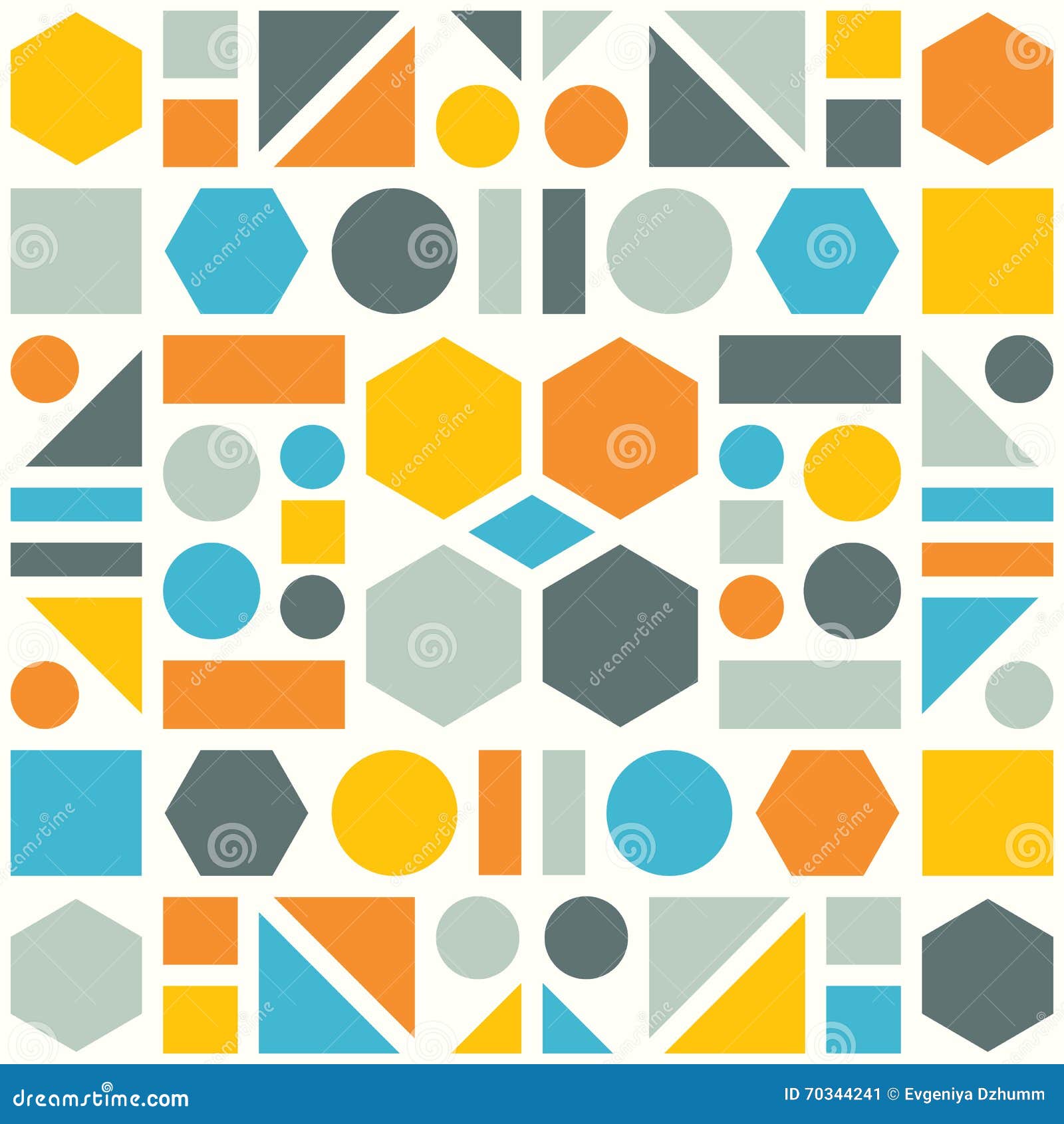 Colorful Pattern of Geometric Shapes. Stock Vector - Illustration of ...