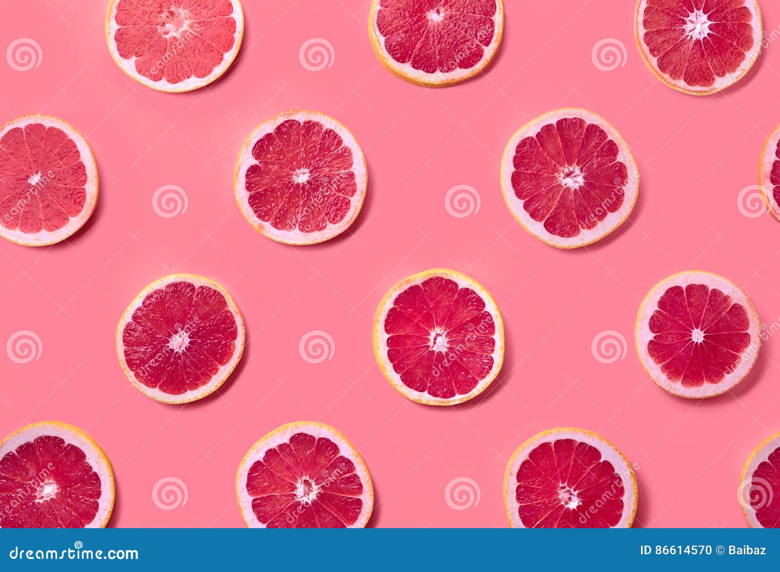 Colorful Pattern of Grapefruit Slices Stock Photo - Image of background ...