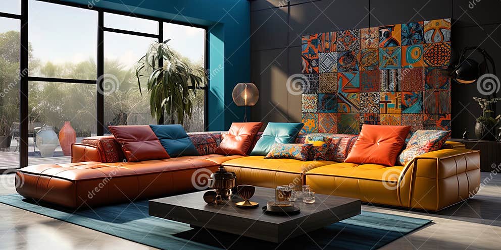 A Colorful Pattern Inspired by Traditional Patterns and Mythological ...