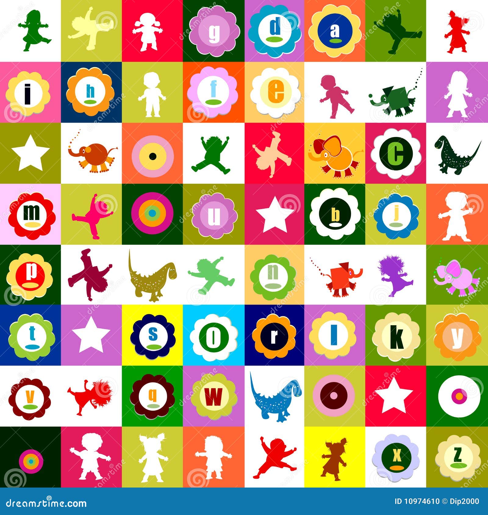 Colorful pattern for kids stock vector. Illustration of action - 10974610