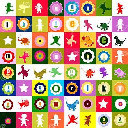 Colorful pattern for kids stock vector. Illustration of action - 10974610