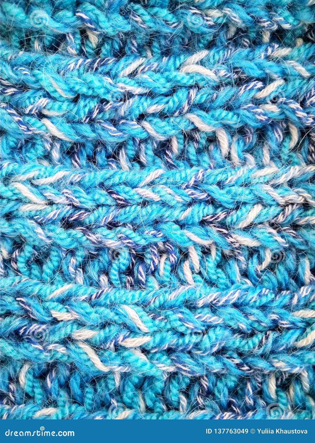 Texture Pattern Knitted with Colored Threads Close-up Stock Image ...