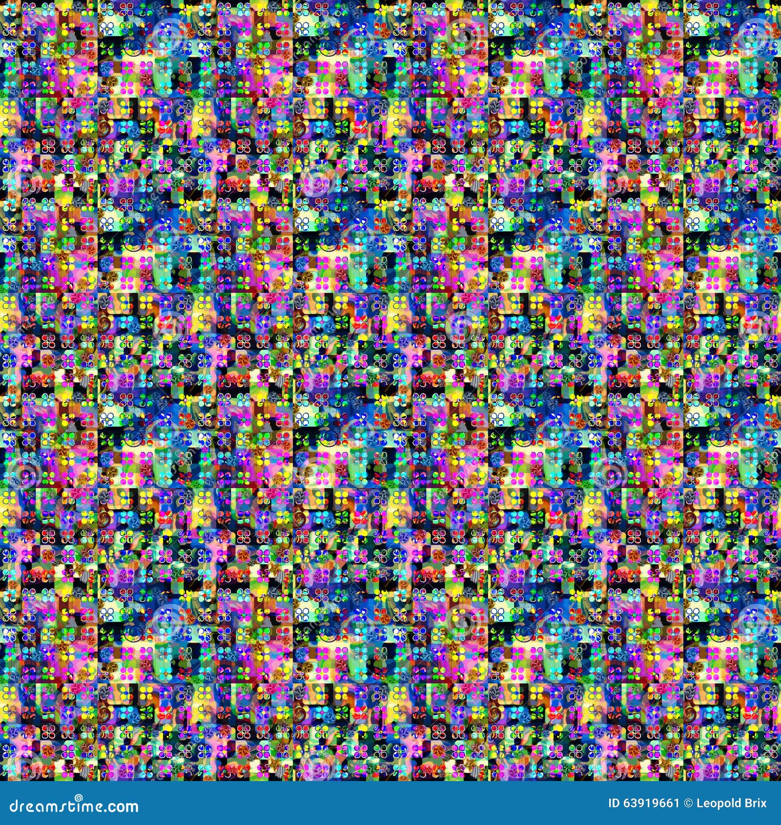 Colorful Pattern with Points and Colored Areas Stock Illustration ...