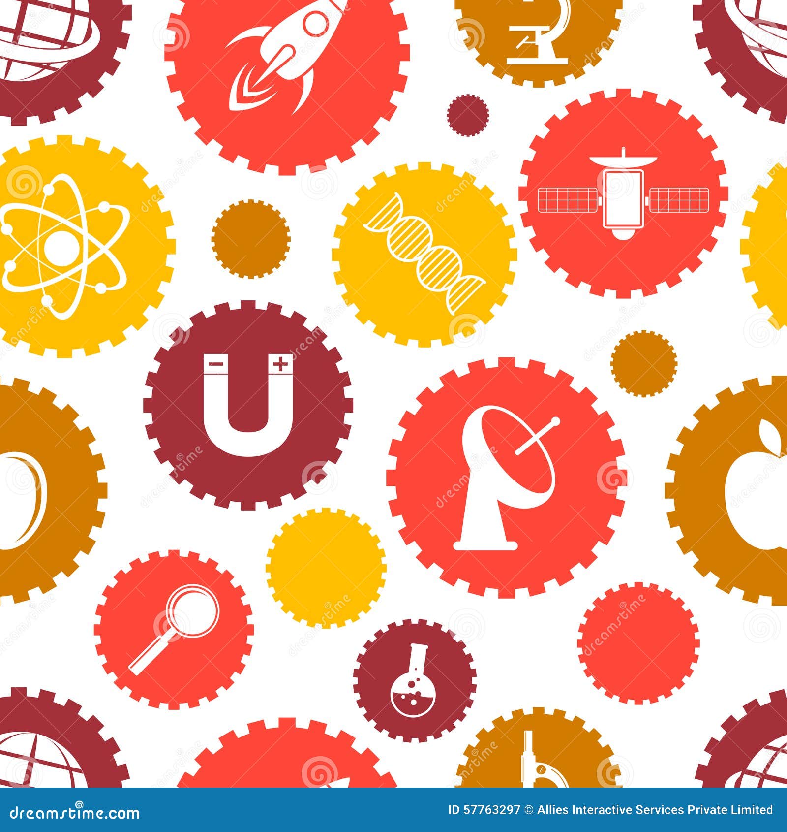 Colorful Pattern with Science Symbols. Stock Illustration ...