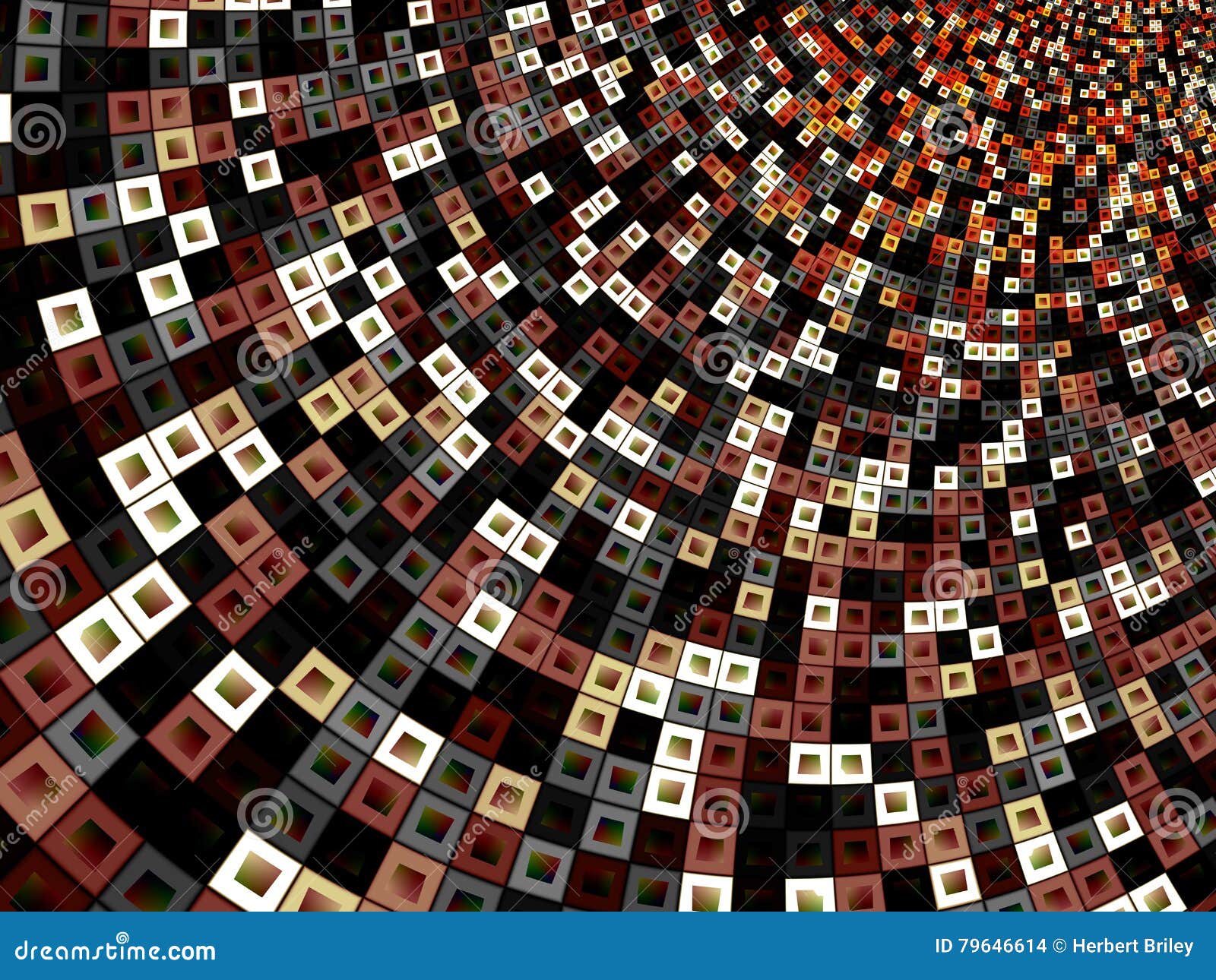 Colorful Pattern of Squares within Squares Stock Illustration ...