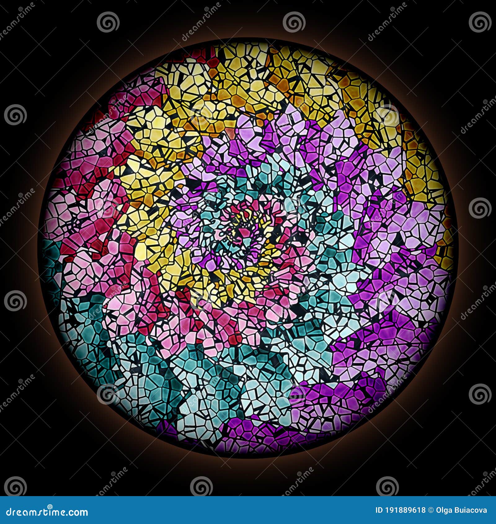 Gothic Round Banner With The Red Wings Dragon Cartoon Vector ...