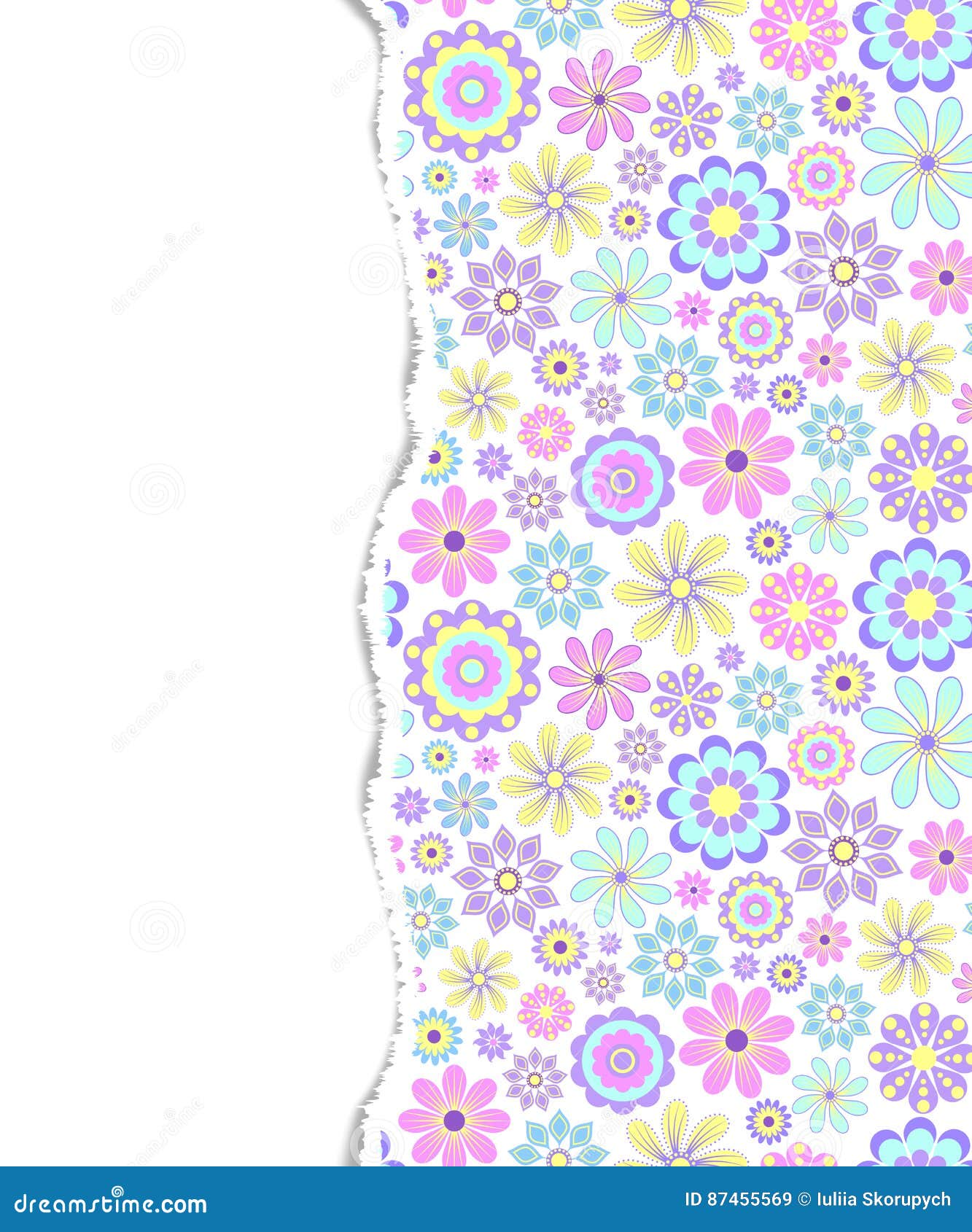 Colorful Pattern with Torn Paper Stock Vector - Illustration of pastel ...
