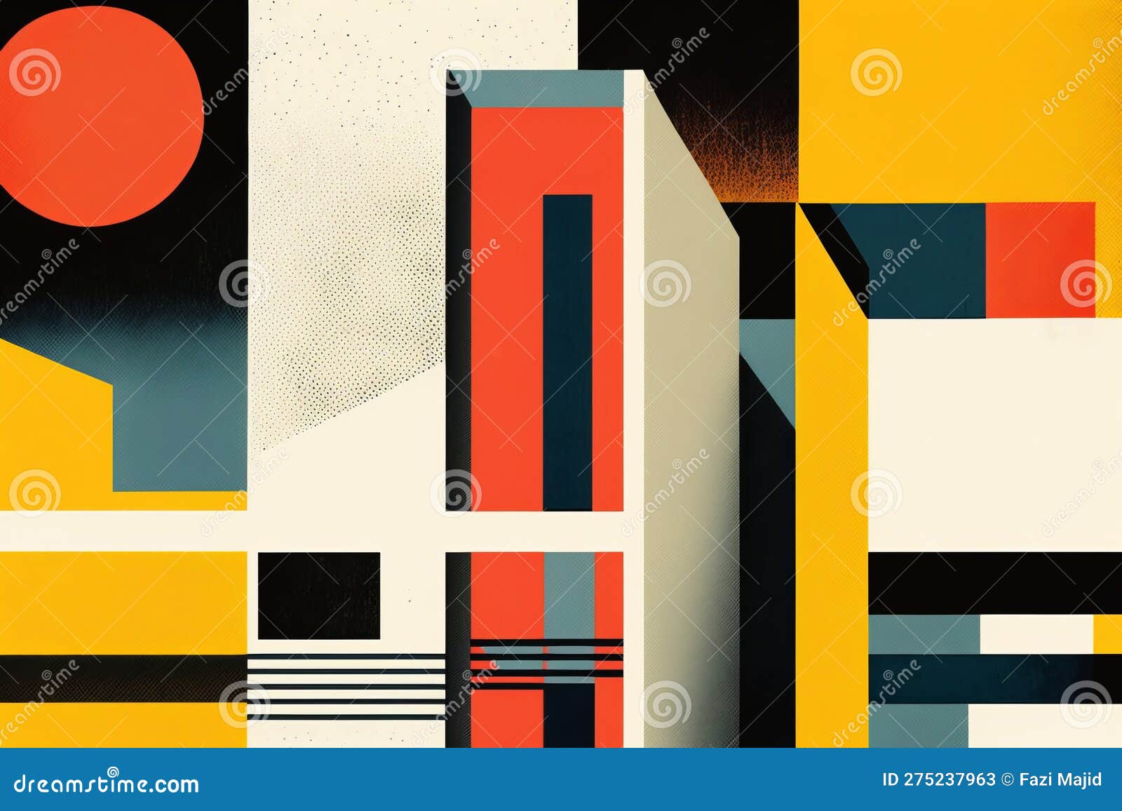 Colorful Patterns in Bauhaus Art Style,Generative AI Stock Illustration ...