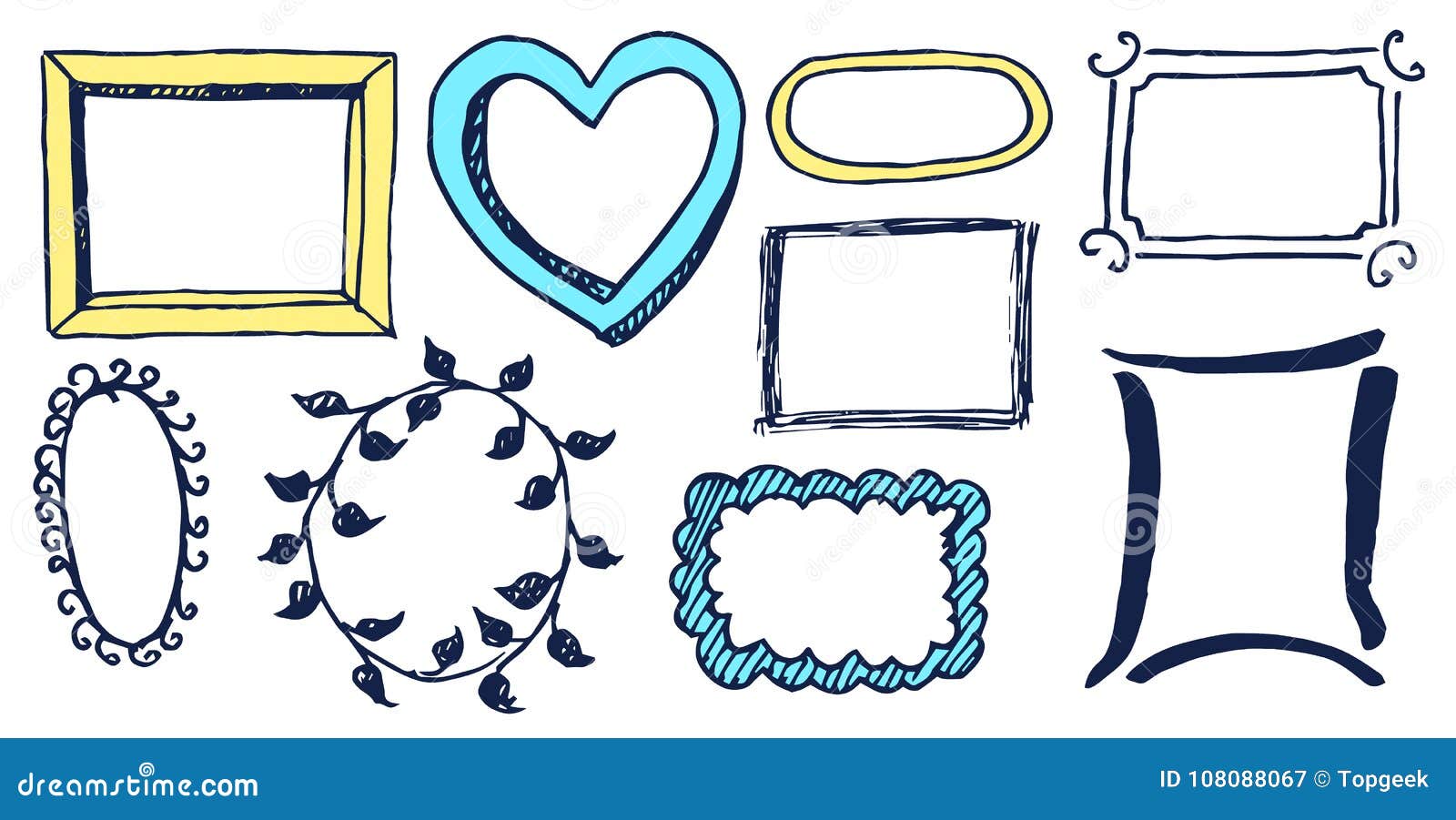 Colorful Patterns of Frames Vector Illustration Stock Vector ...