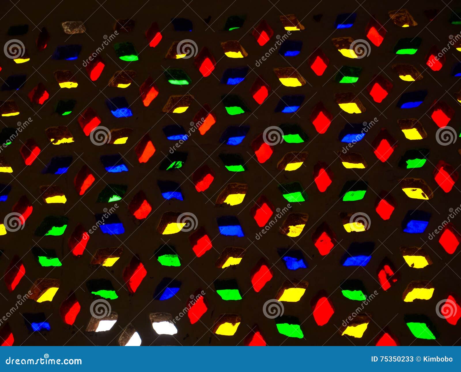 Colorful Patterns of Light Window Stock Image - Image of color ...