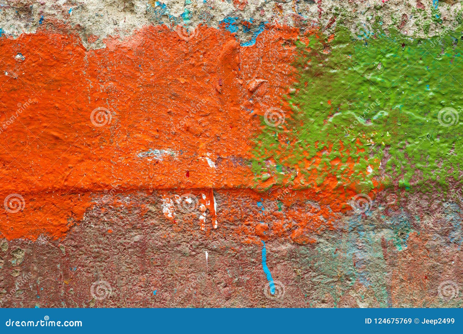Colorful Patterns on the Wall Plaster. Stock Image - Image of antique ...