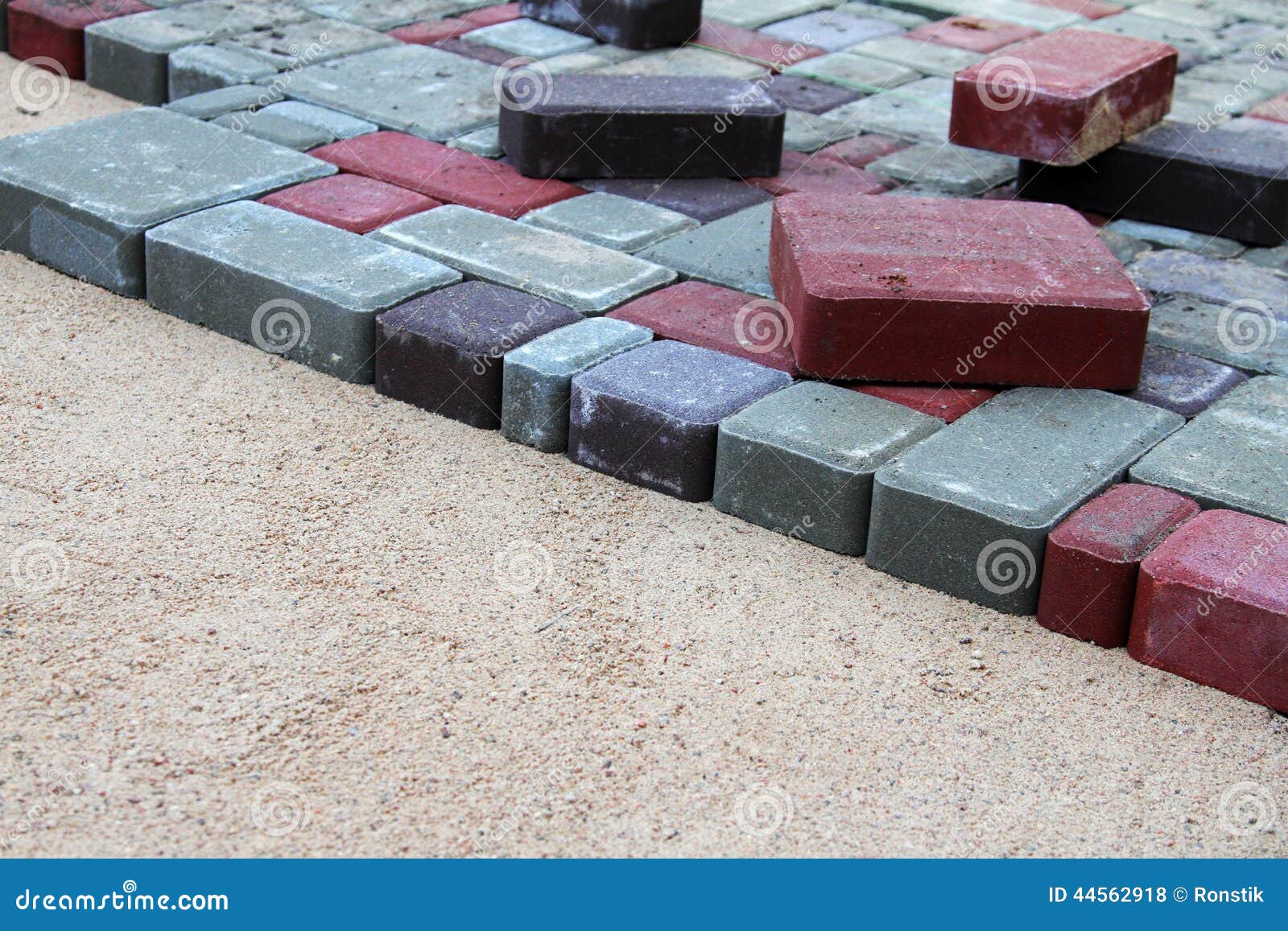 Colorful pavement bricks stock photo. Image of mosaic - 44562918