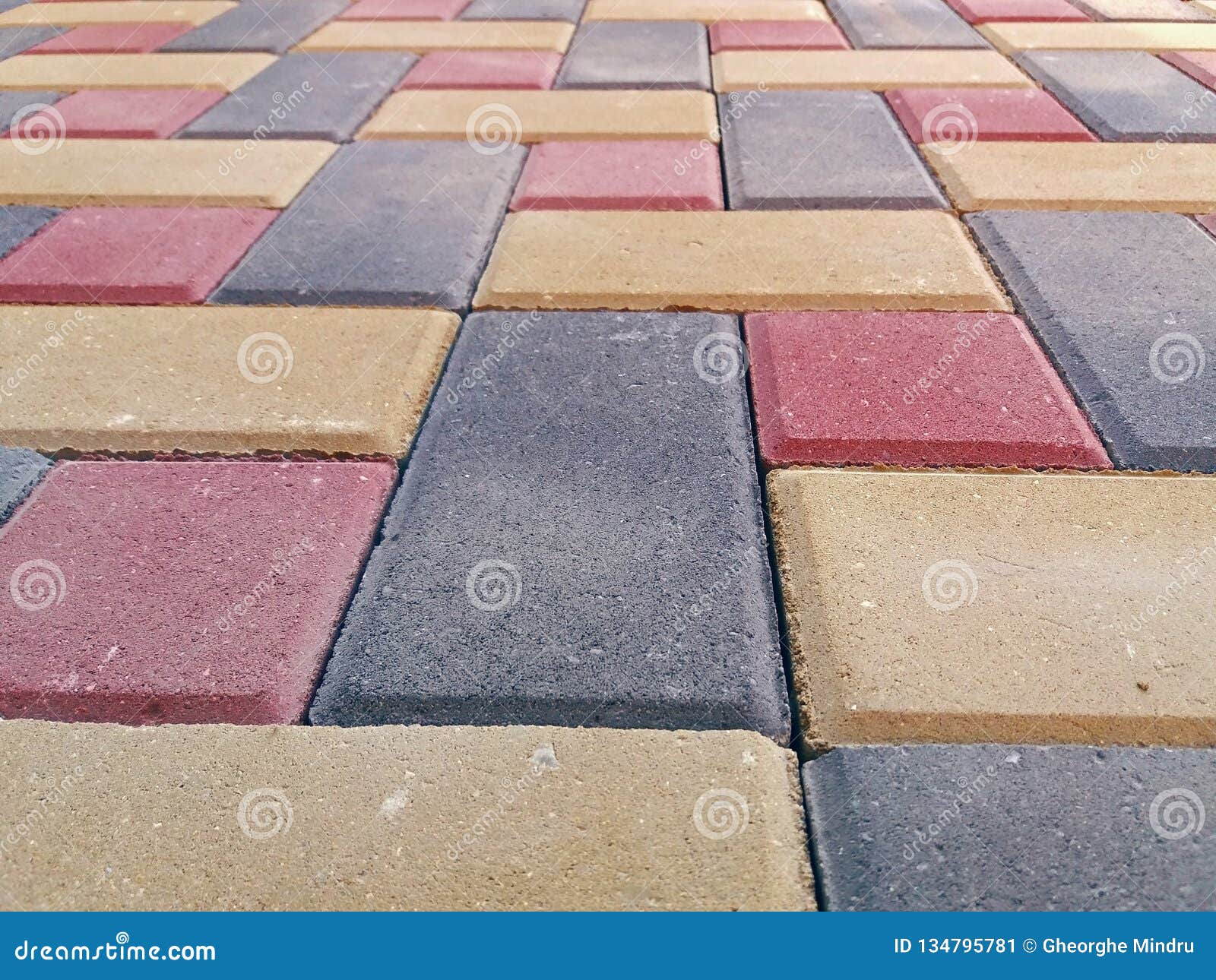 Colorful Pavement Close Up, Has Just Been Installed Stock Image - Image ...