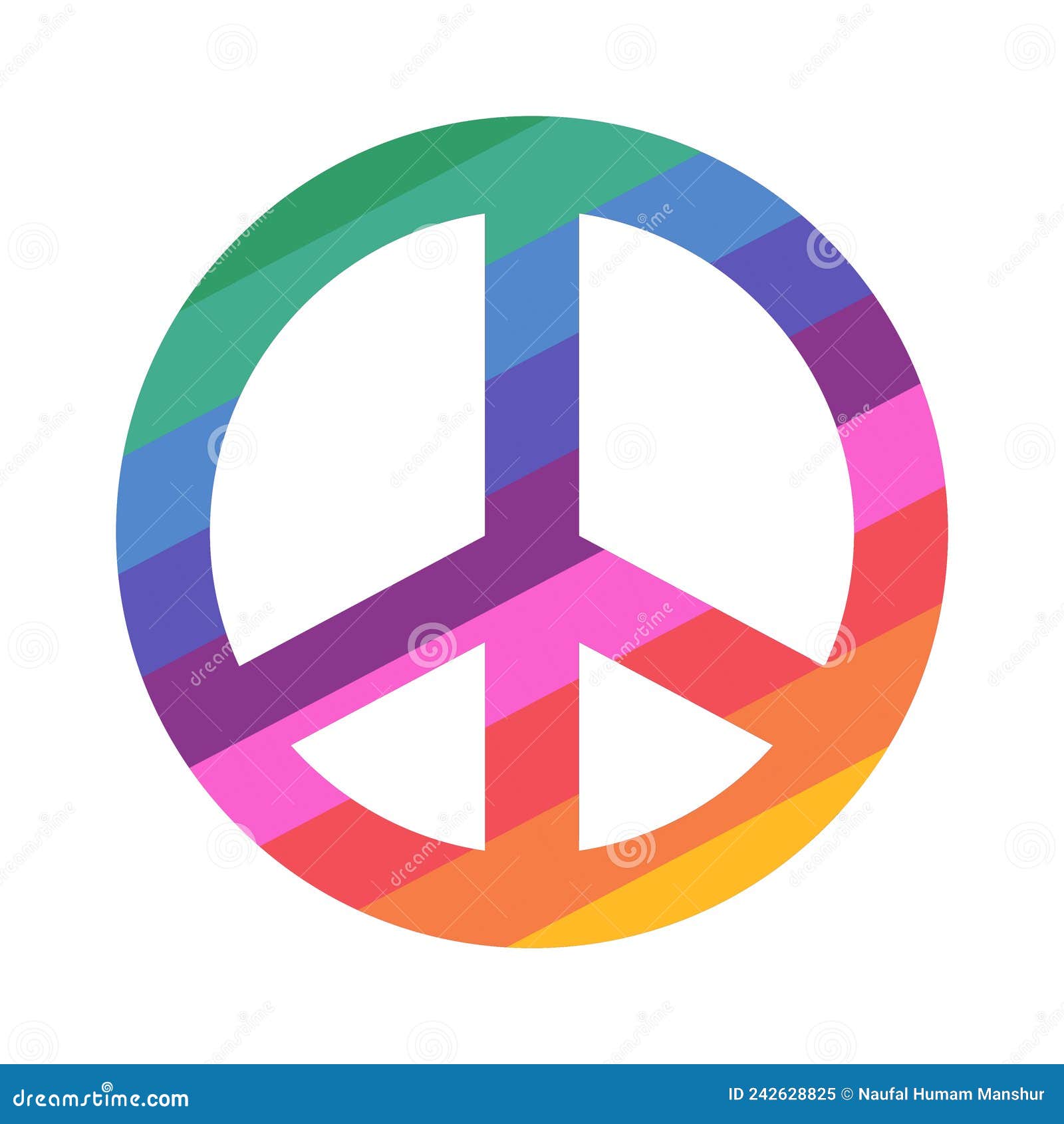 Vector of Colorful Peace Symbol. Perfect for Peaceful Content Stock ...