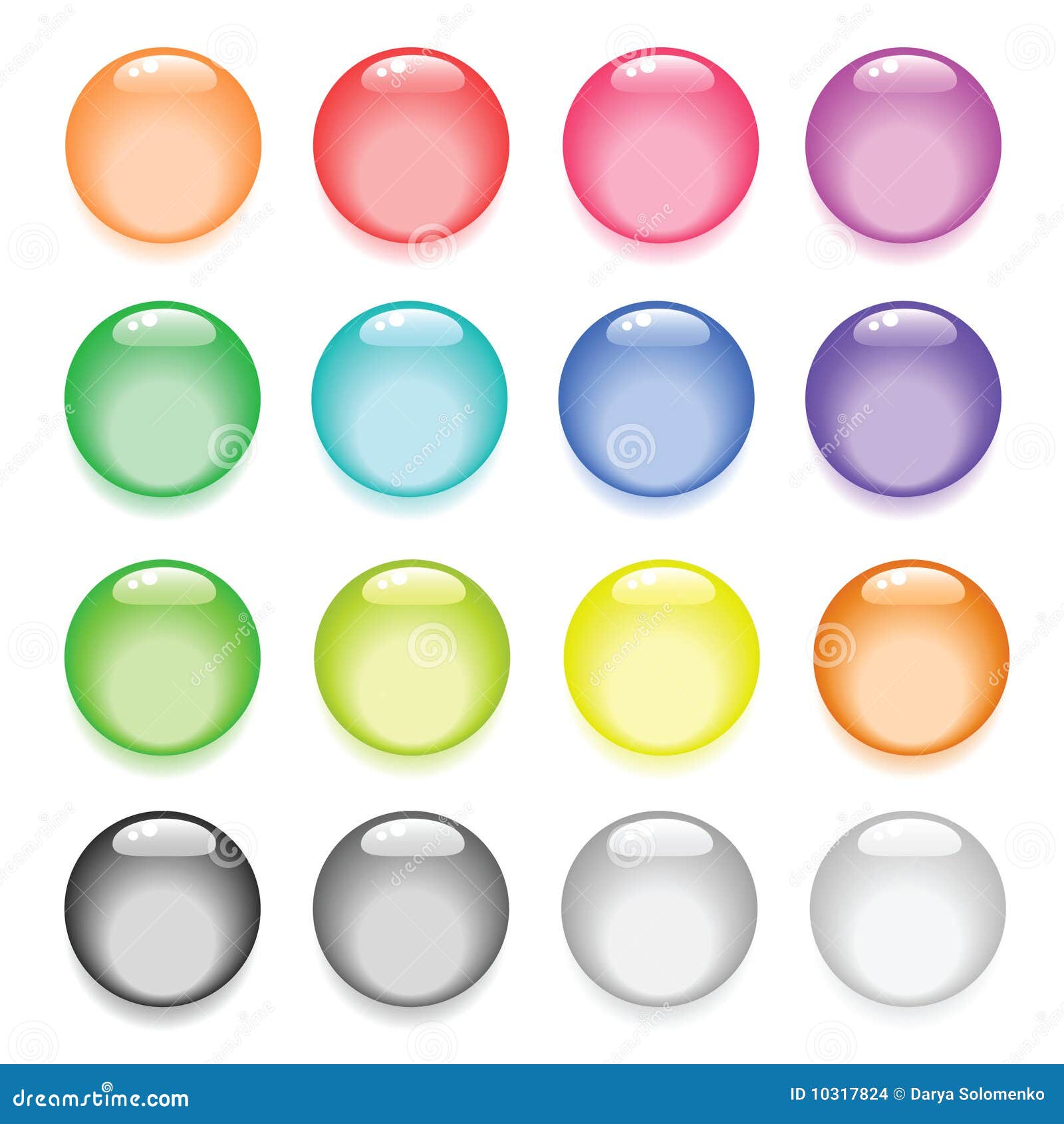 Colorful Pearl Like Buttons Stock Illustration - Illustration of ...