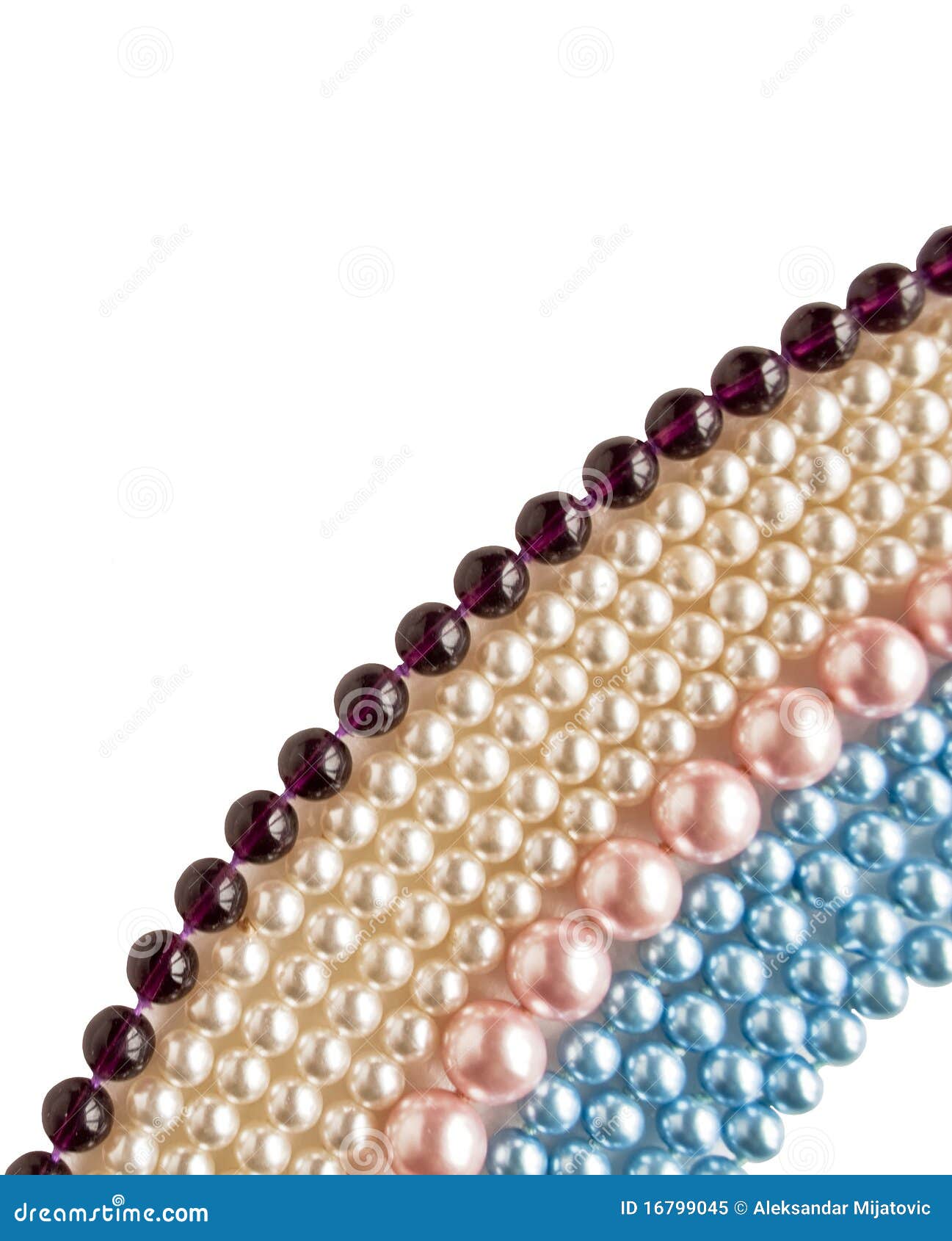 Colorful pearls isolated stock image. Image of isolated - 16799045