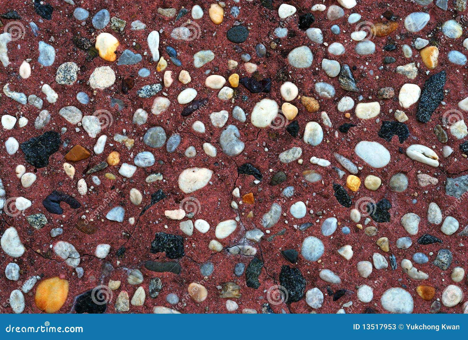 Colorful pebble pavement stock image. Image of shore - 13517953