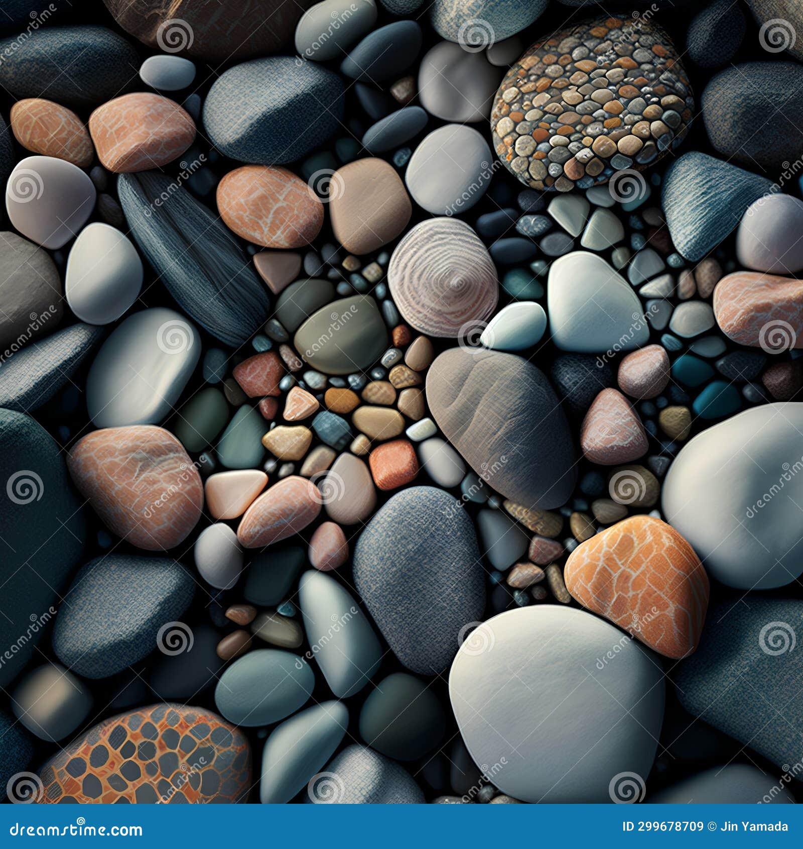 Colorful Pebbles Background. Square Composition Stock Illustration ...