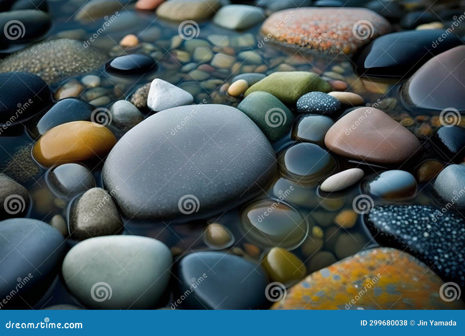 Colorful Pebbles in the Water with Shallow Depth of Field Stock ...