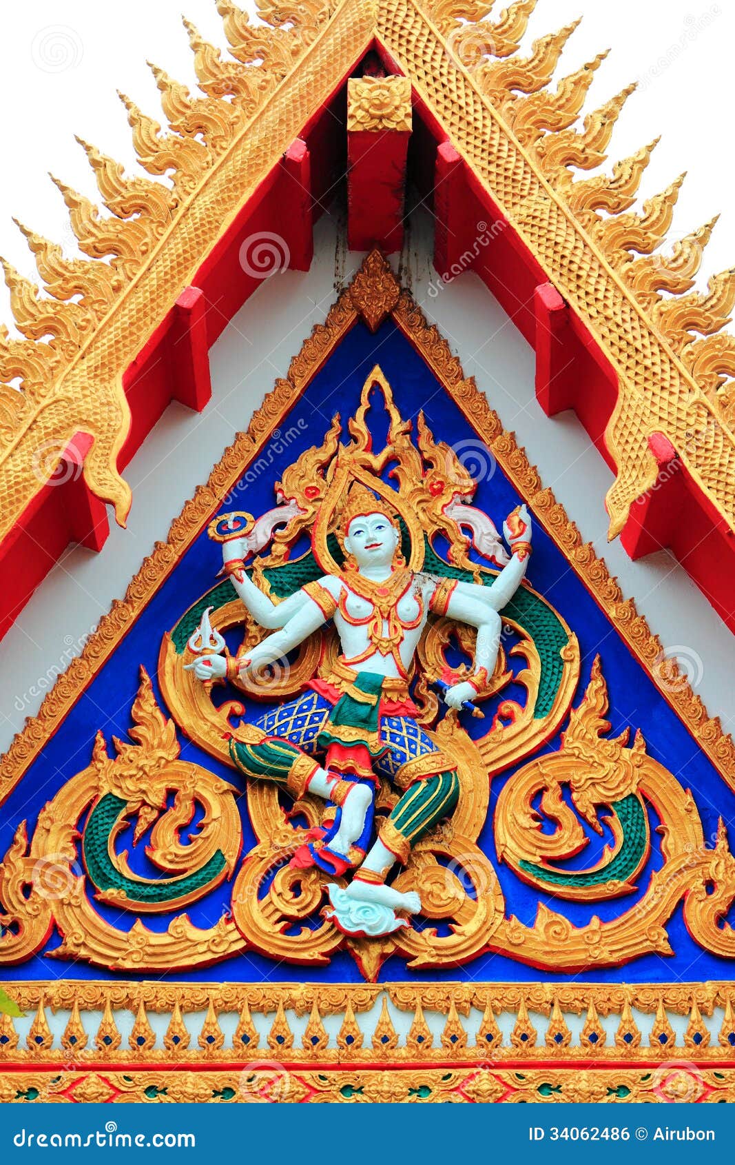 Colorful pediment stock photo. Image of history, ancient - 34062486