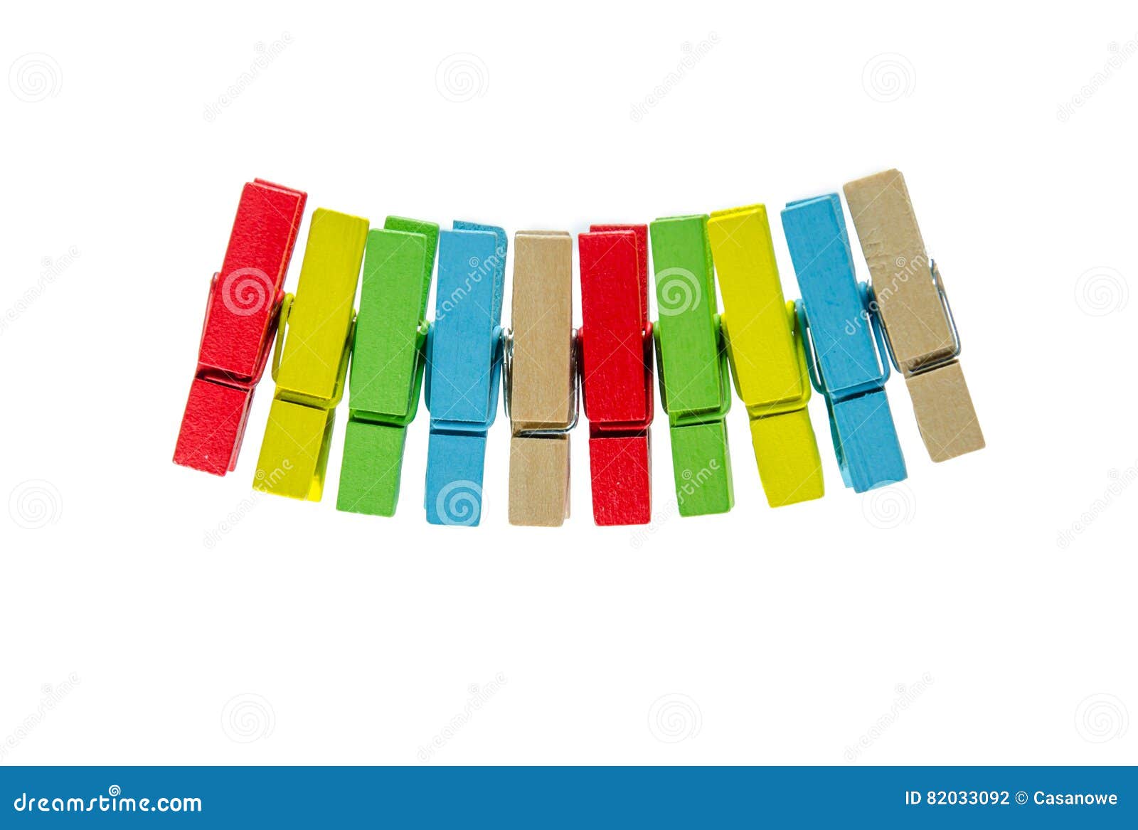 Colorful of Peg Set Isolated on White Background Stock Photo - Image of ...