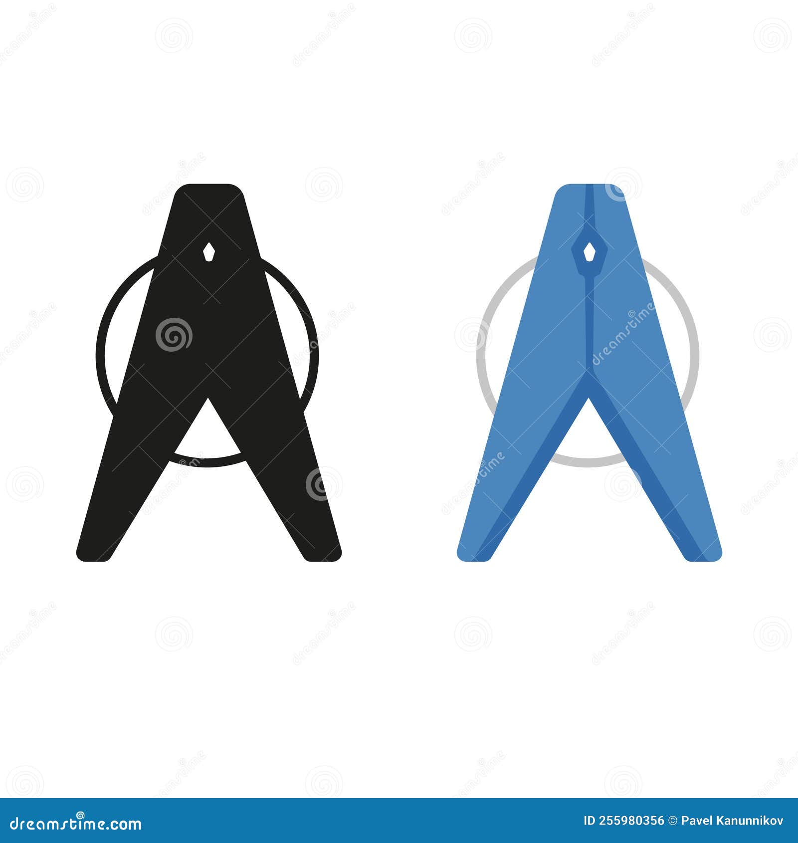 Colorful Pegs Set Vector Illustration Isolated on White Background ...