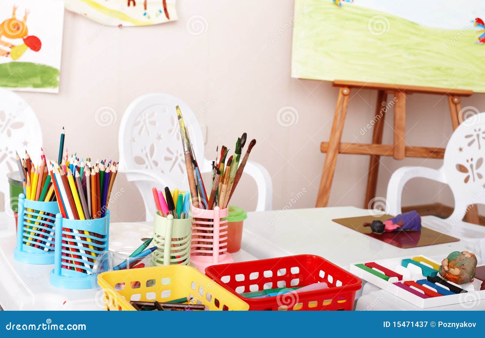 Colorful Pencil in Art Class. Stock Image - Image of pencil, colorful ...