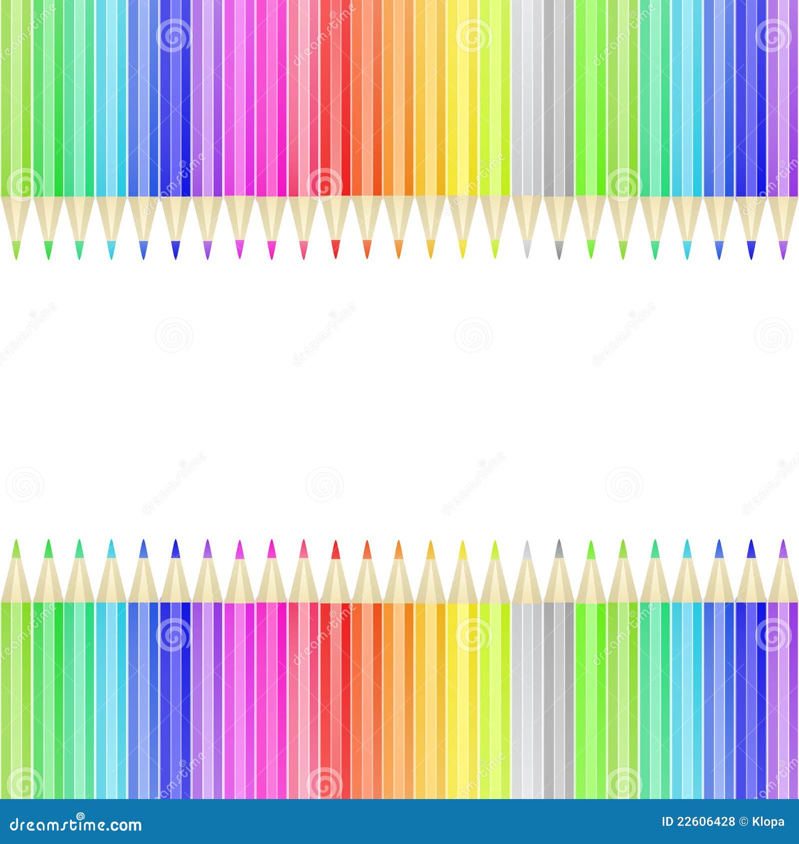 Colorful pencil card stock vector. Illustration of pink - 22606428