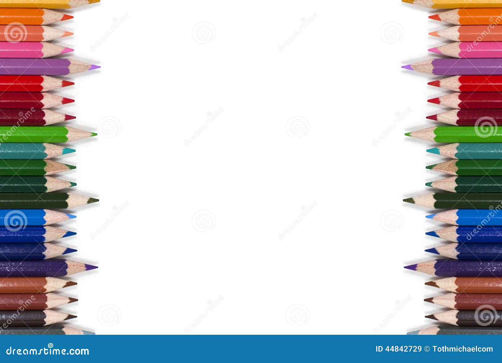 Colorful Pencil Frame 07 stock image. Image of multi - 44842729