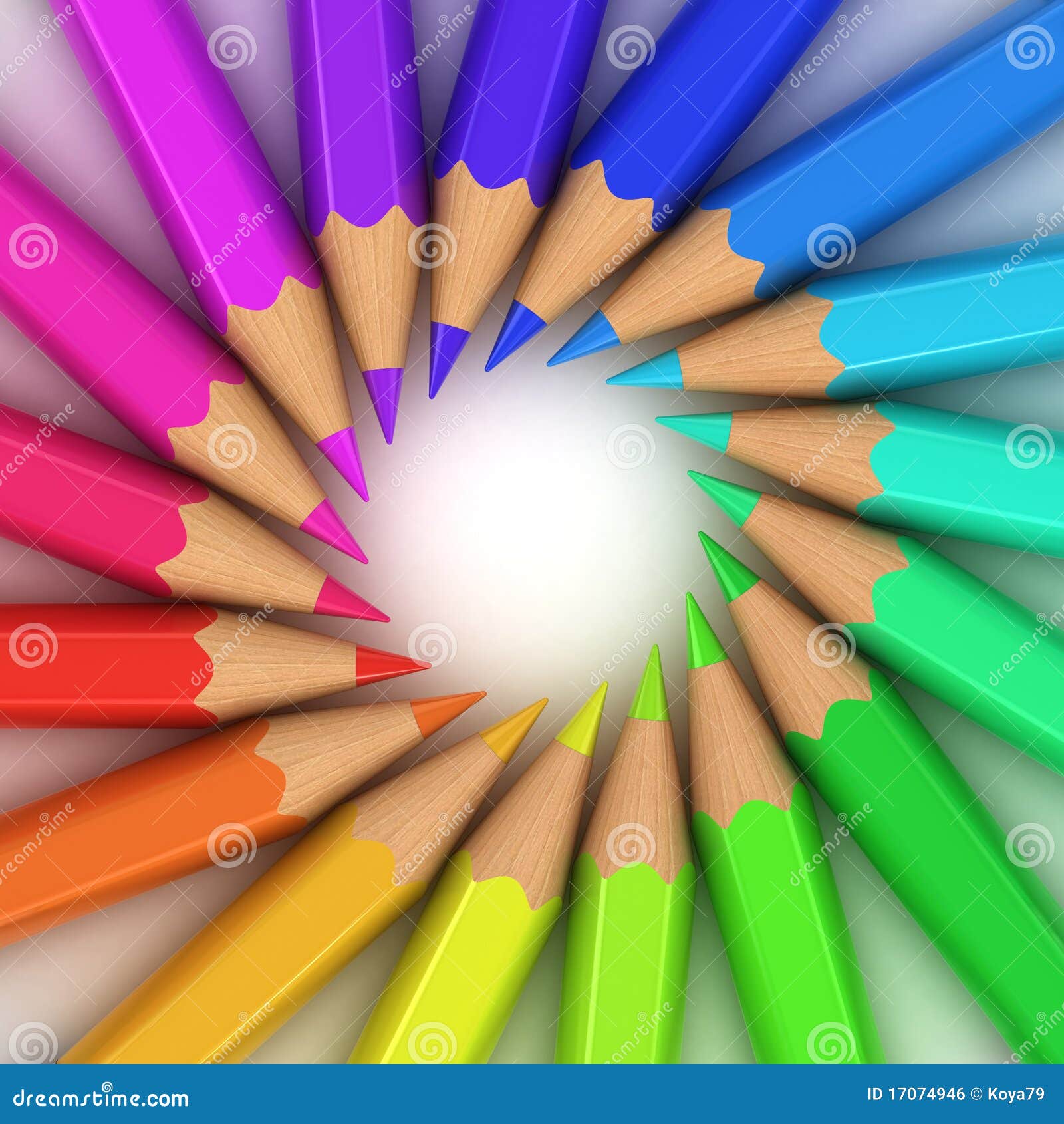 Colorful pencils stock illustration. Illustration of object - 17074946