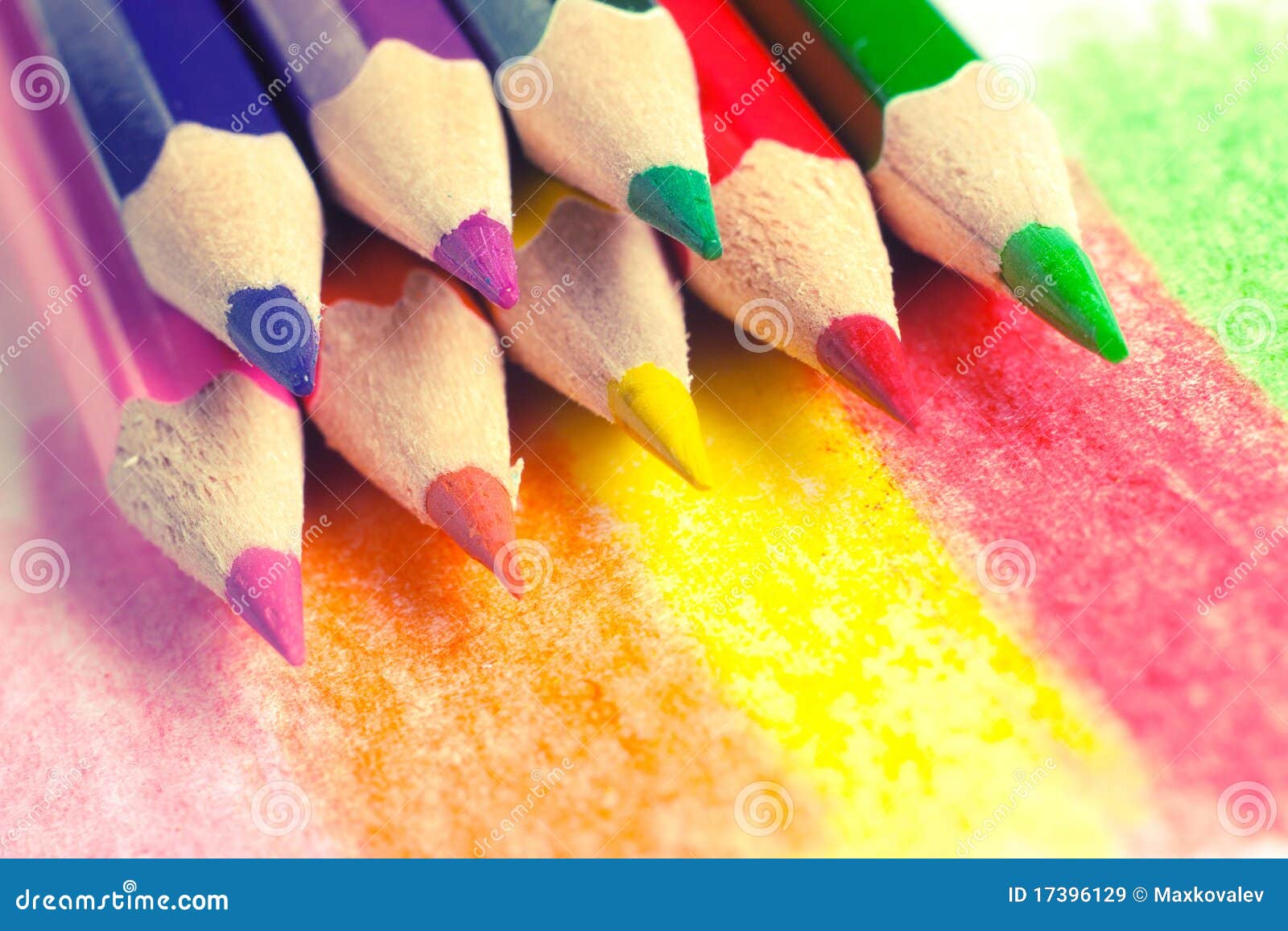 Colorful pencils stock image. Image of childhood, colored - 17396129