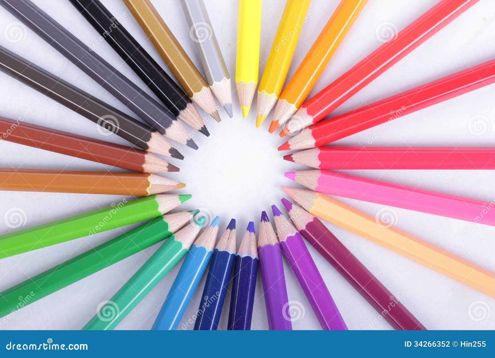 Colorful of Pencils in Concept All for One Stock Photo - Image of ...