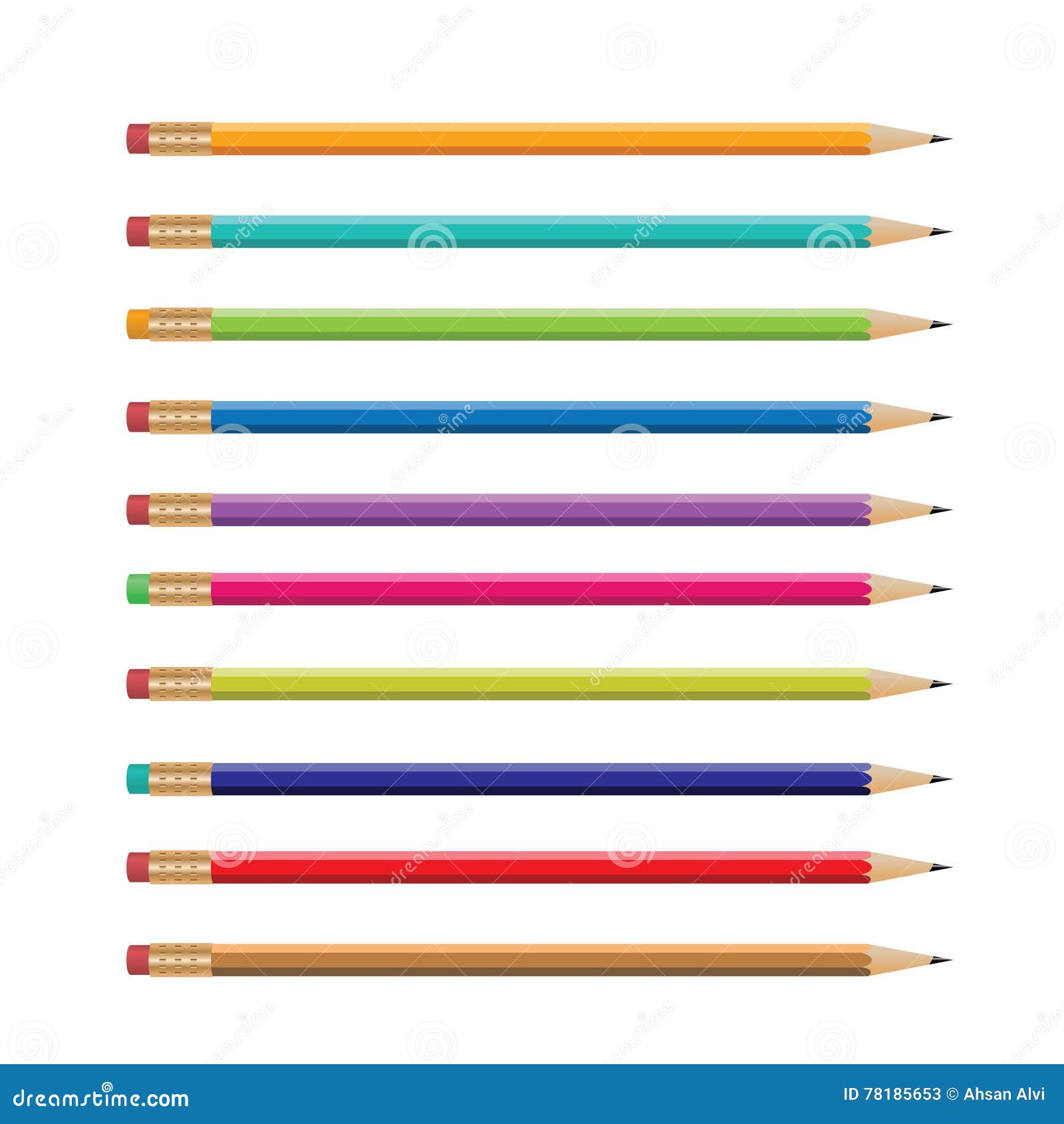 Colorful Pencils Design, Pencil Vector Stock Vector - Illustration of ...