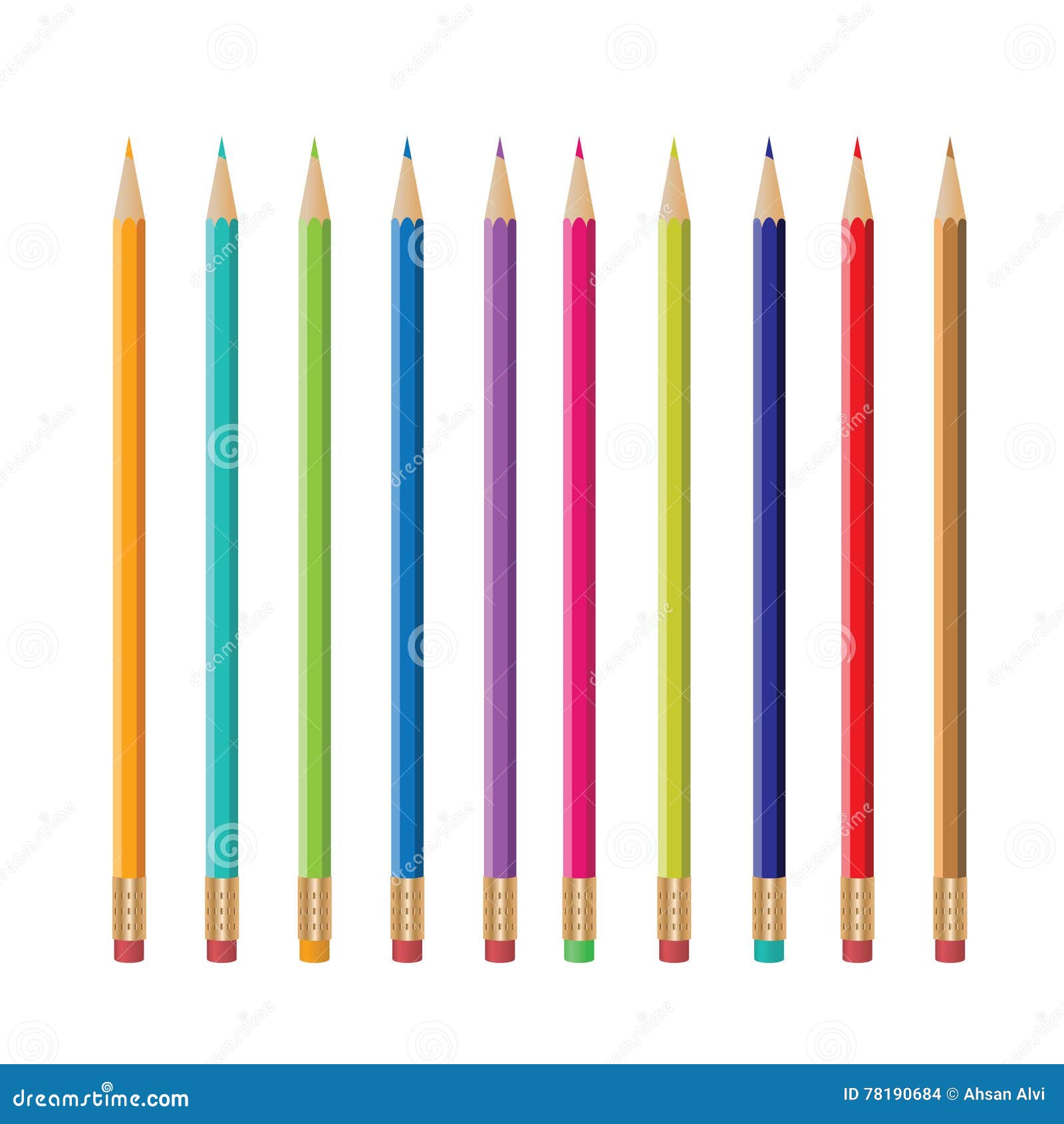 Colorful Pencils Design, Pencil Vector Stock Vector - Illustration of ...