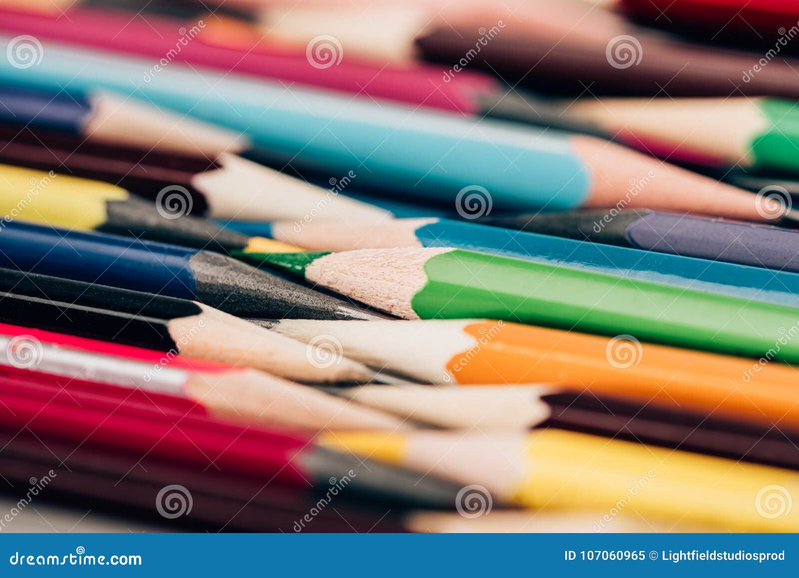 Colorful Pencils in Mess As Educational Background Stock Image - Image ...