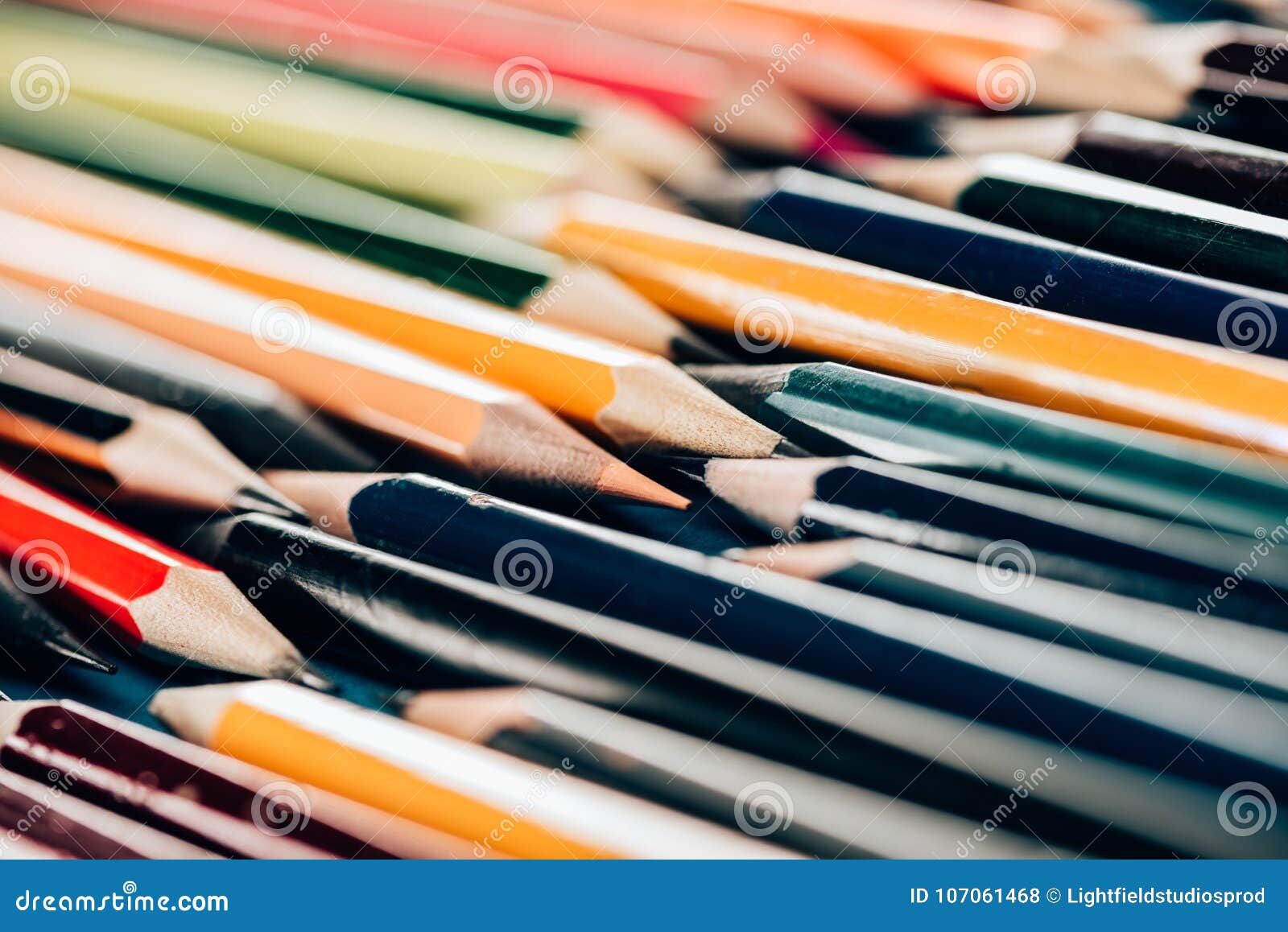 Colorful Pencils In Mess As Educational Background Stock Photo - Image ...