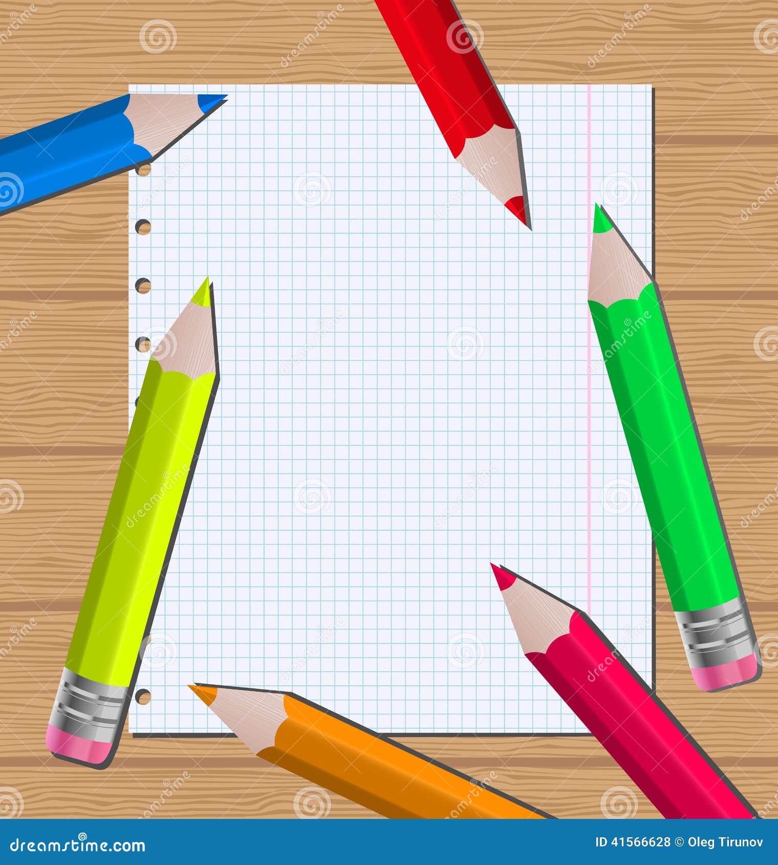 Colorful Pen, Pencils, Crayons And Highlighters. Frame Border On White ...