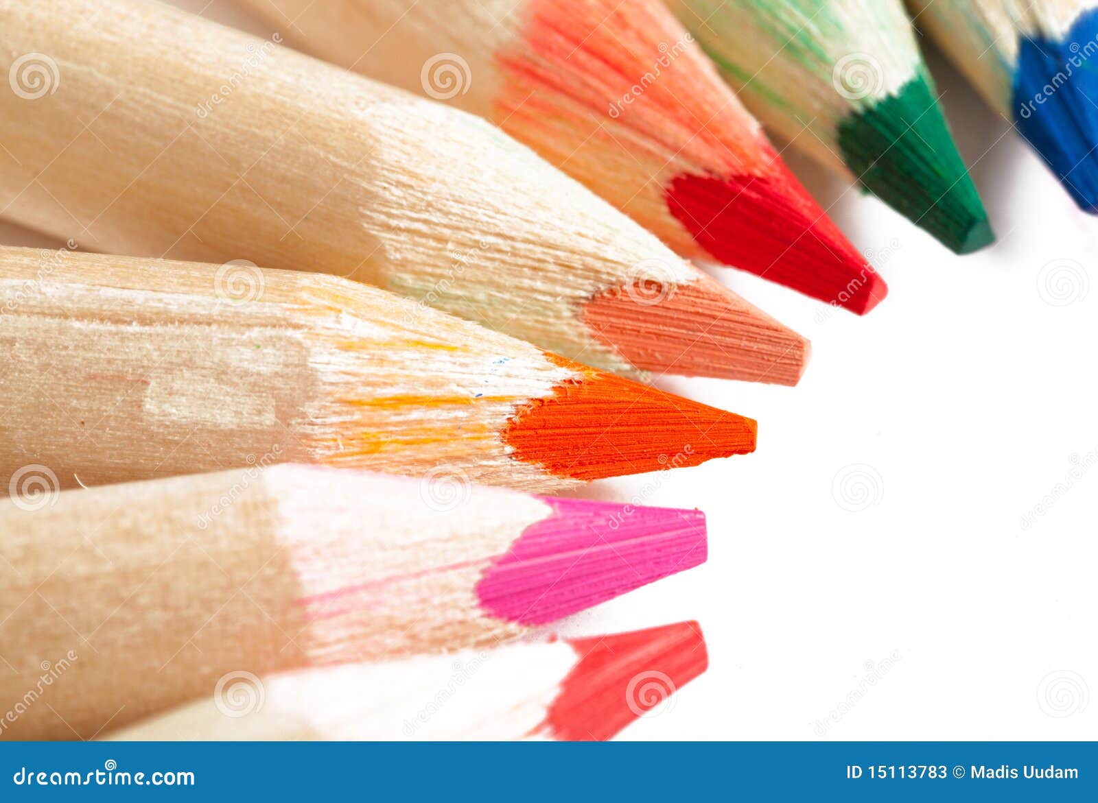 Colorful Pencils in a Row stock image. Image of business - 15113783