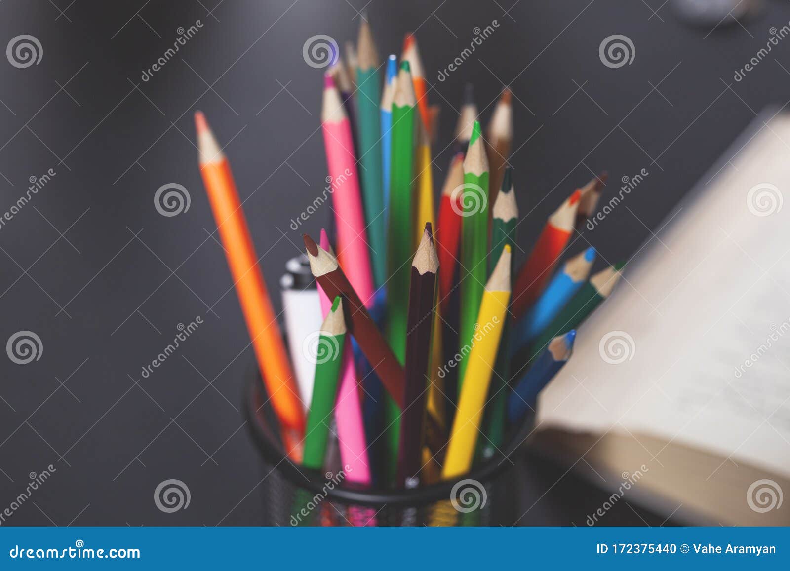 Colorful Pencils on the Table Stock Photo - Image of colorful, pencil ...
