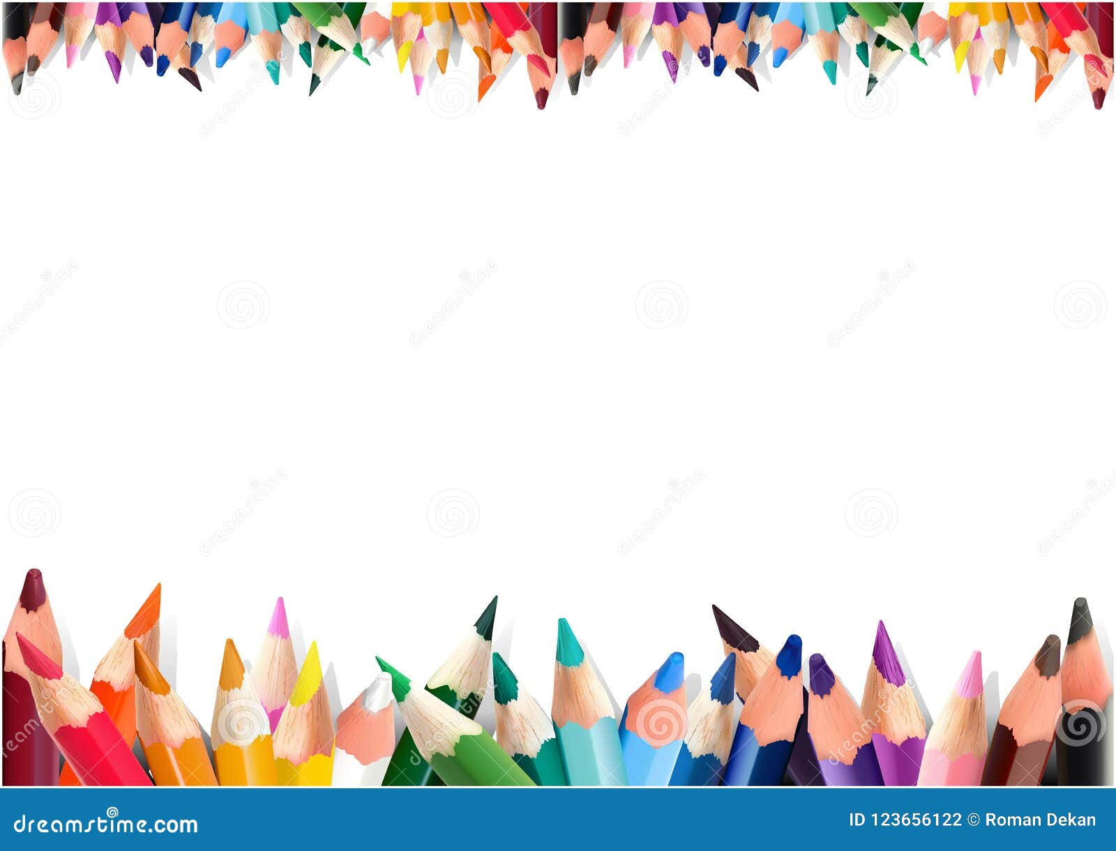 Colorful Pencils on White Background Stock Vector - Illustration of ...