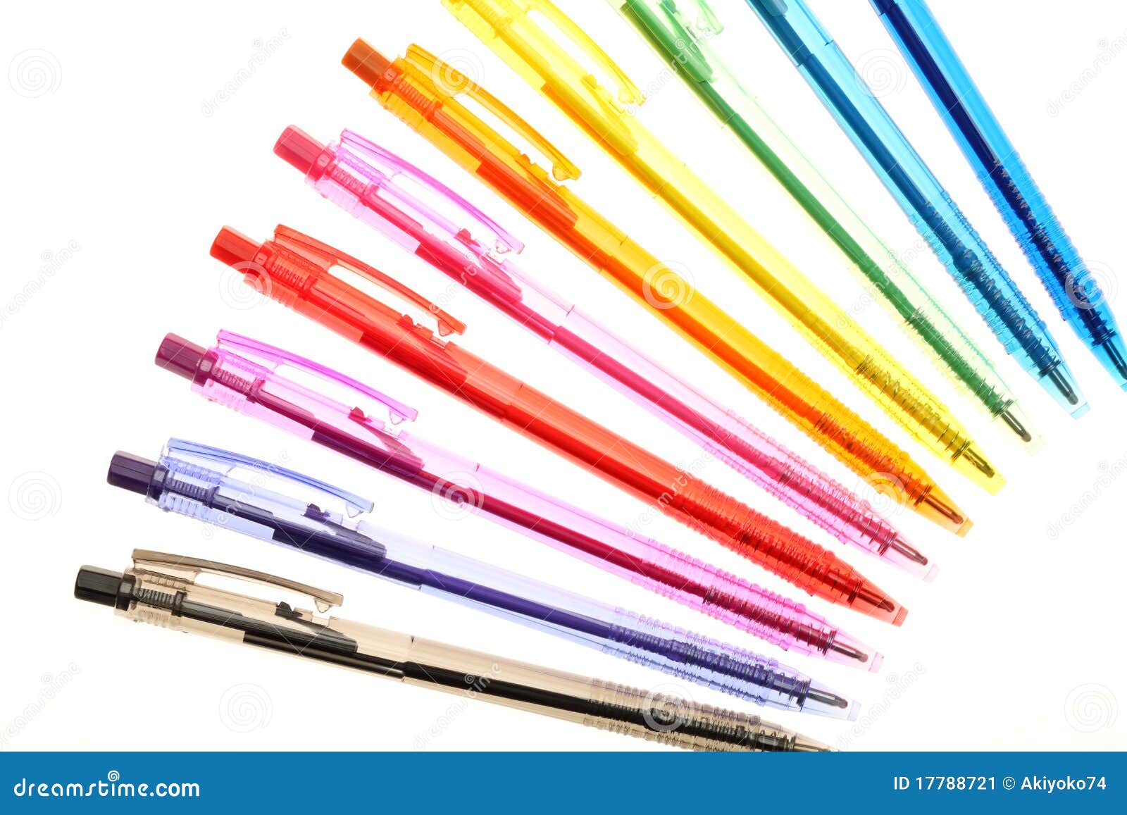 Colorful pens stock image. Image of handwriting, paper - 17788721