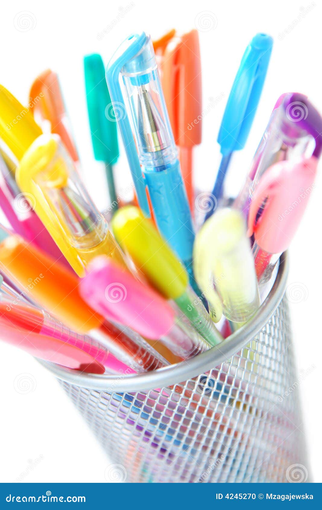 Colorful pens stock photo. Image of detail, device, design - 4245270