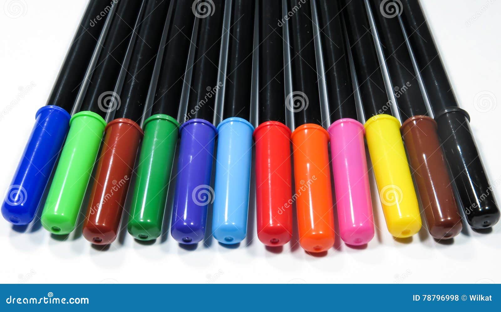 Colorful pens isolated stock photo. Image of equipment - 78796998