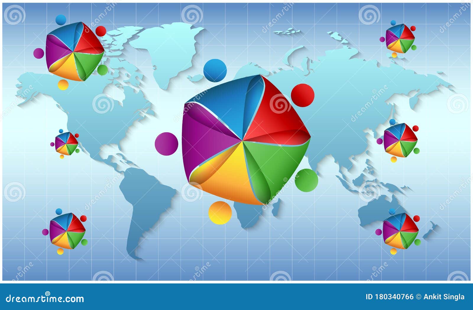 Colorful Set Of Pentagon Shape Objects. Visual Dictionary Cartoon ...