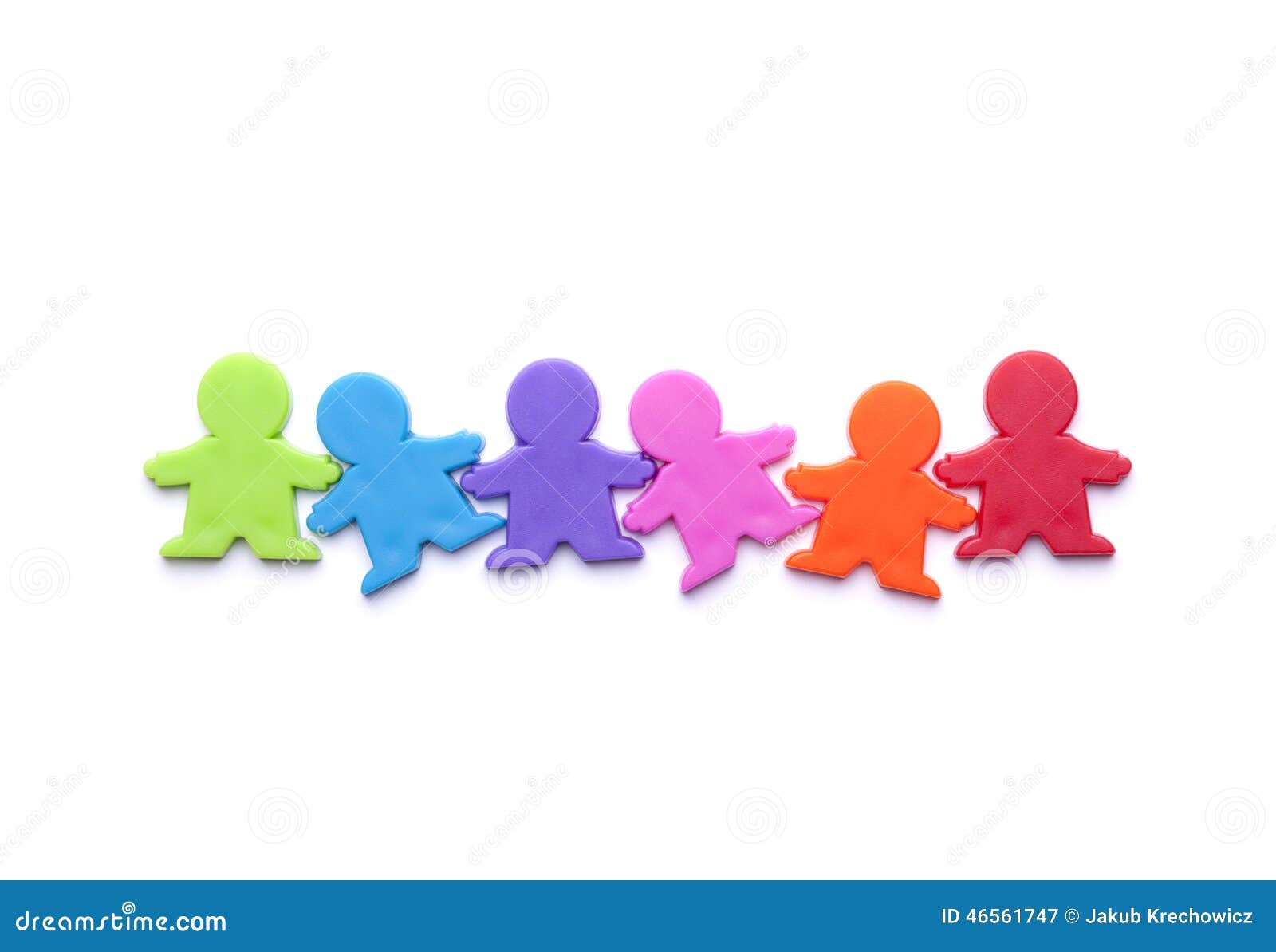 Colorful people figures stock image. Image of linked - 46561747