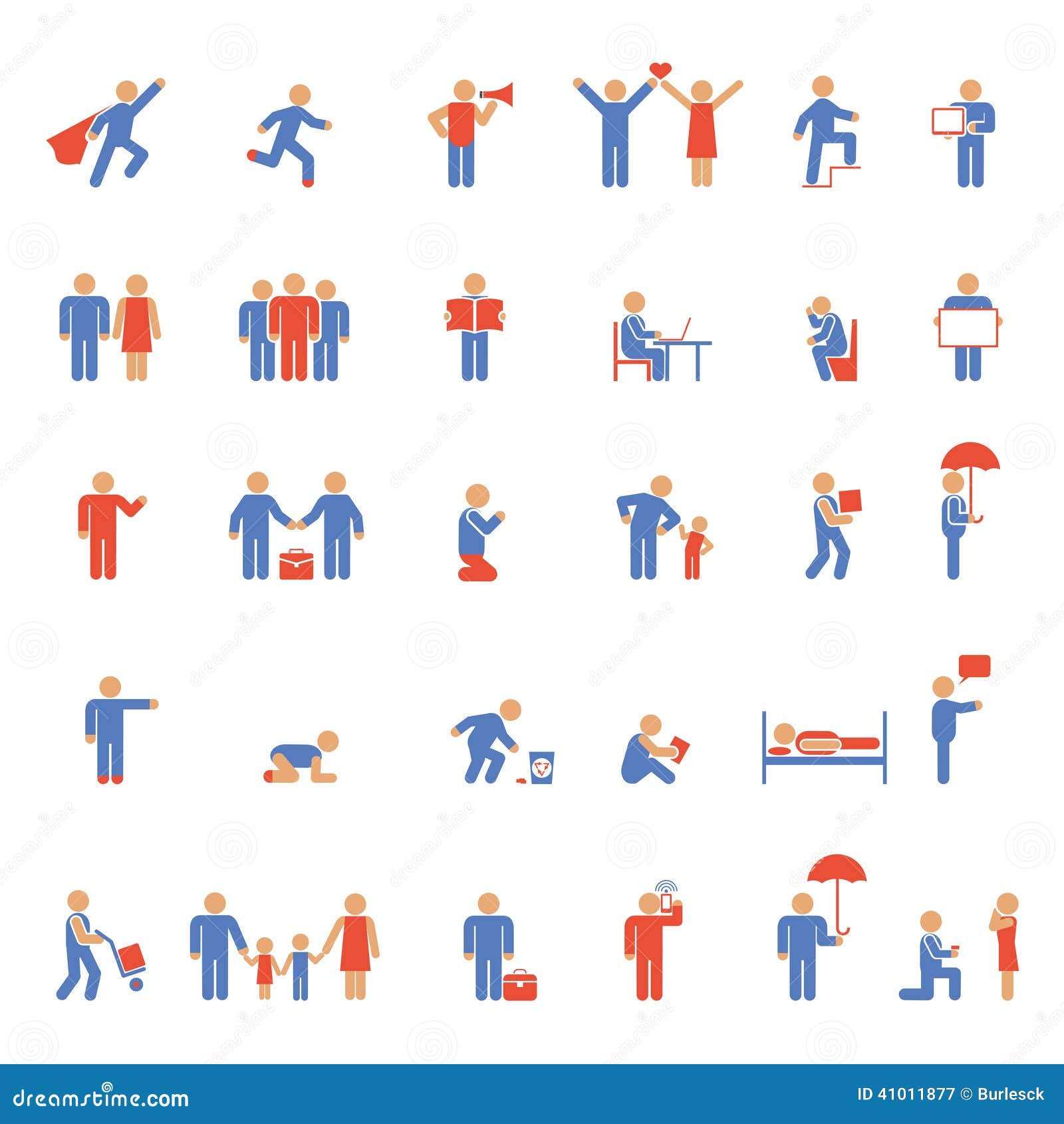 Colorful people icons stock vector. Illustration of family - 41011877